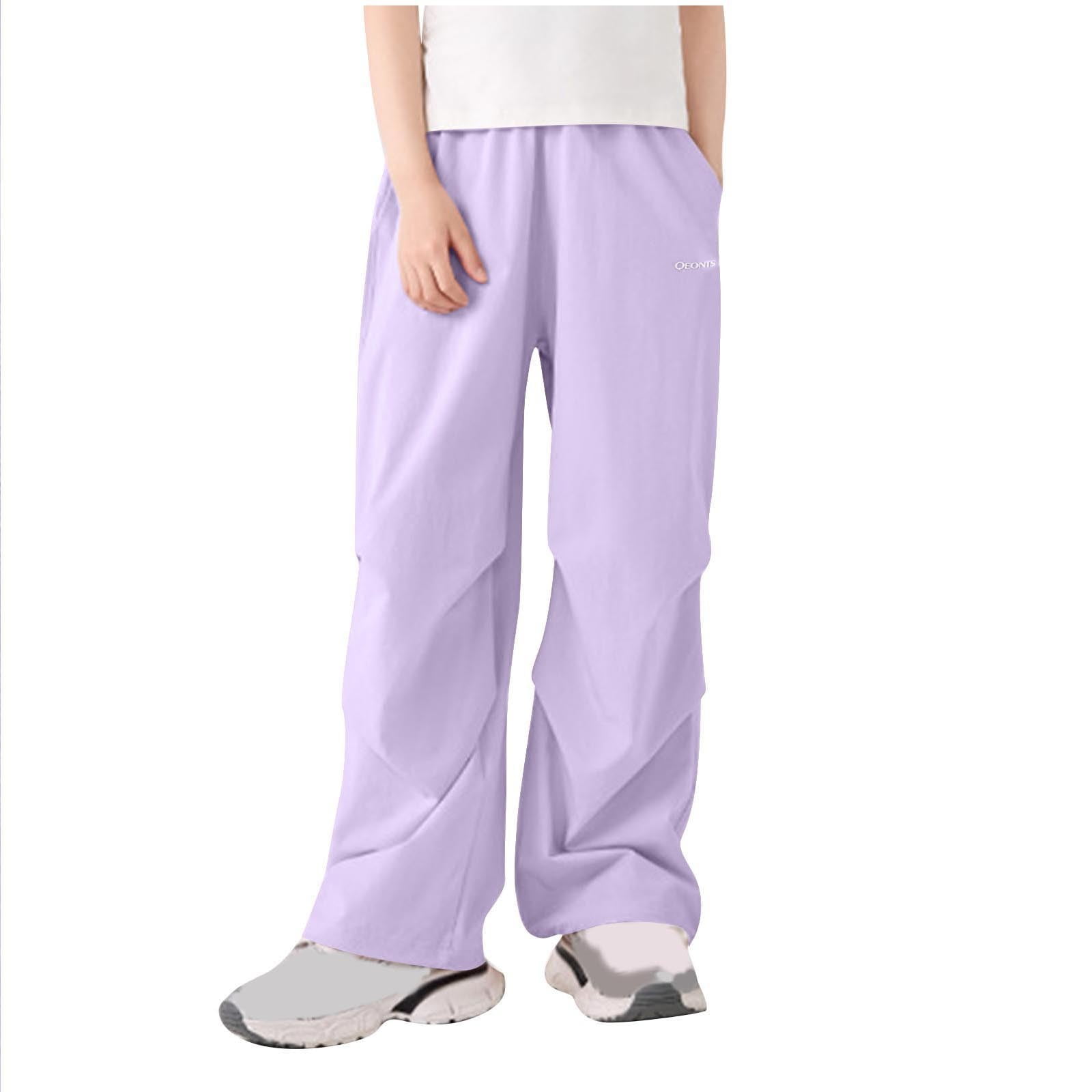 OGLCCG Girls Sweatpants Elastic Waist Casual Anti-Mosquito Sun ...