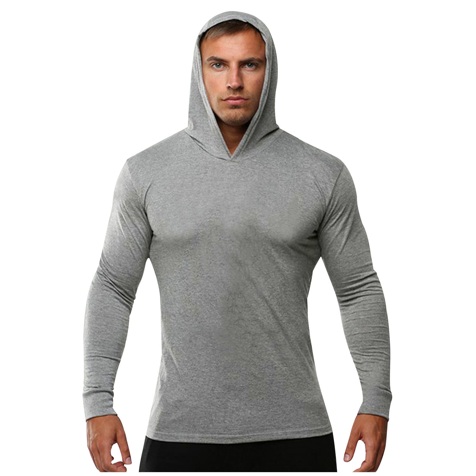 OGLCCG Men's Compression Hoodie Quick-Dry Slim Fit Performance Long ...