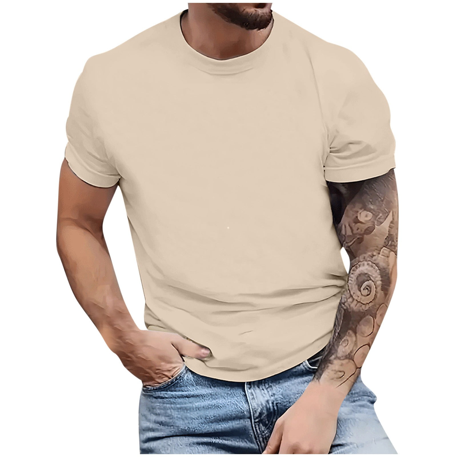 OGLCCG Mens Casual T Shirt 2025 Summer Short Sleeve Crew Neck Soft ...