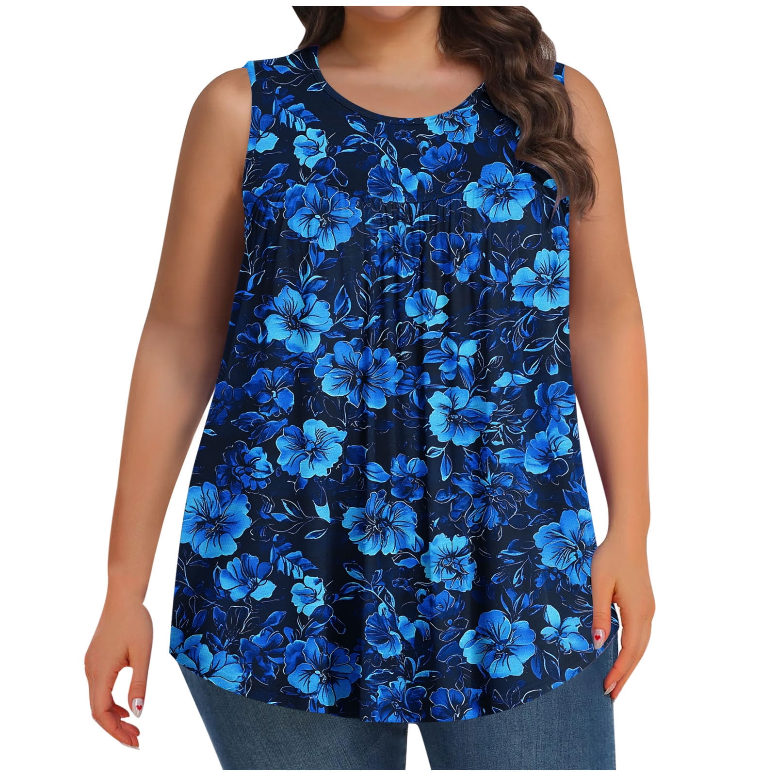 Big Sales OGLCCG Women Tank Tops 2025 Summer Square Neck Sleeveless Camisoles Tops Cute Printed ...