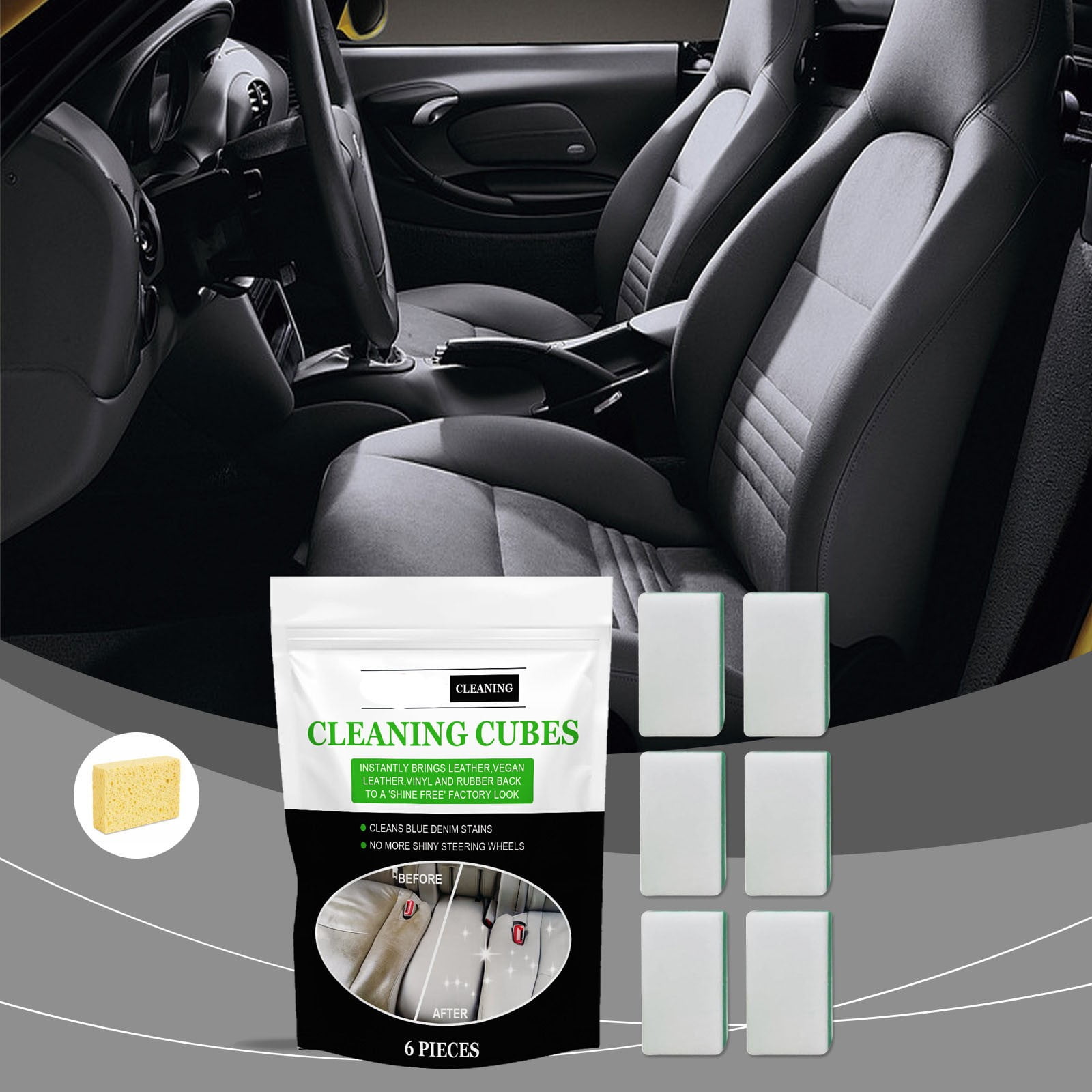 Big Sales! Topliu Automotive Leather Cleaning Sponge,Specialty Stain ...