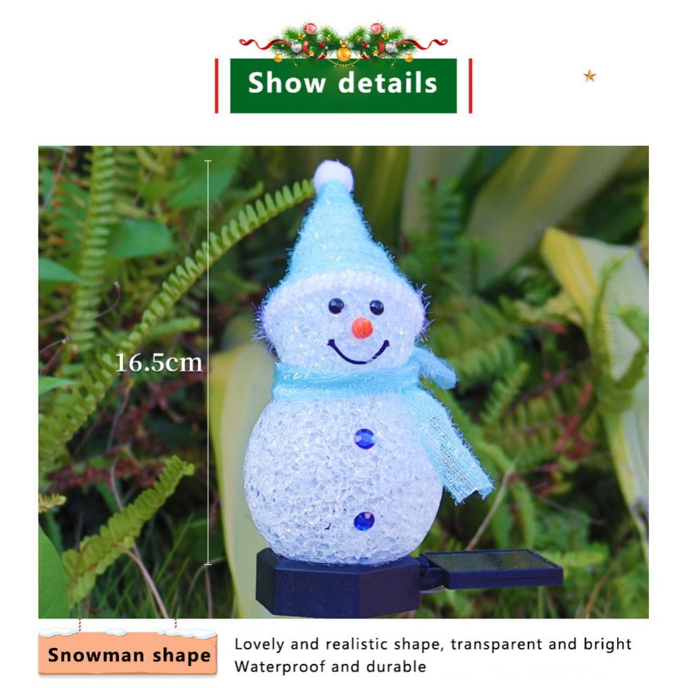 [Big Save!]Solar Light Snowman Lawn Christmas Decoration Cartoon ...