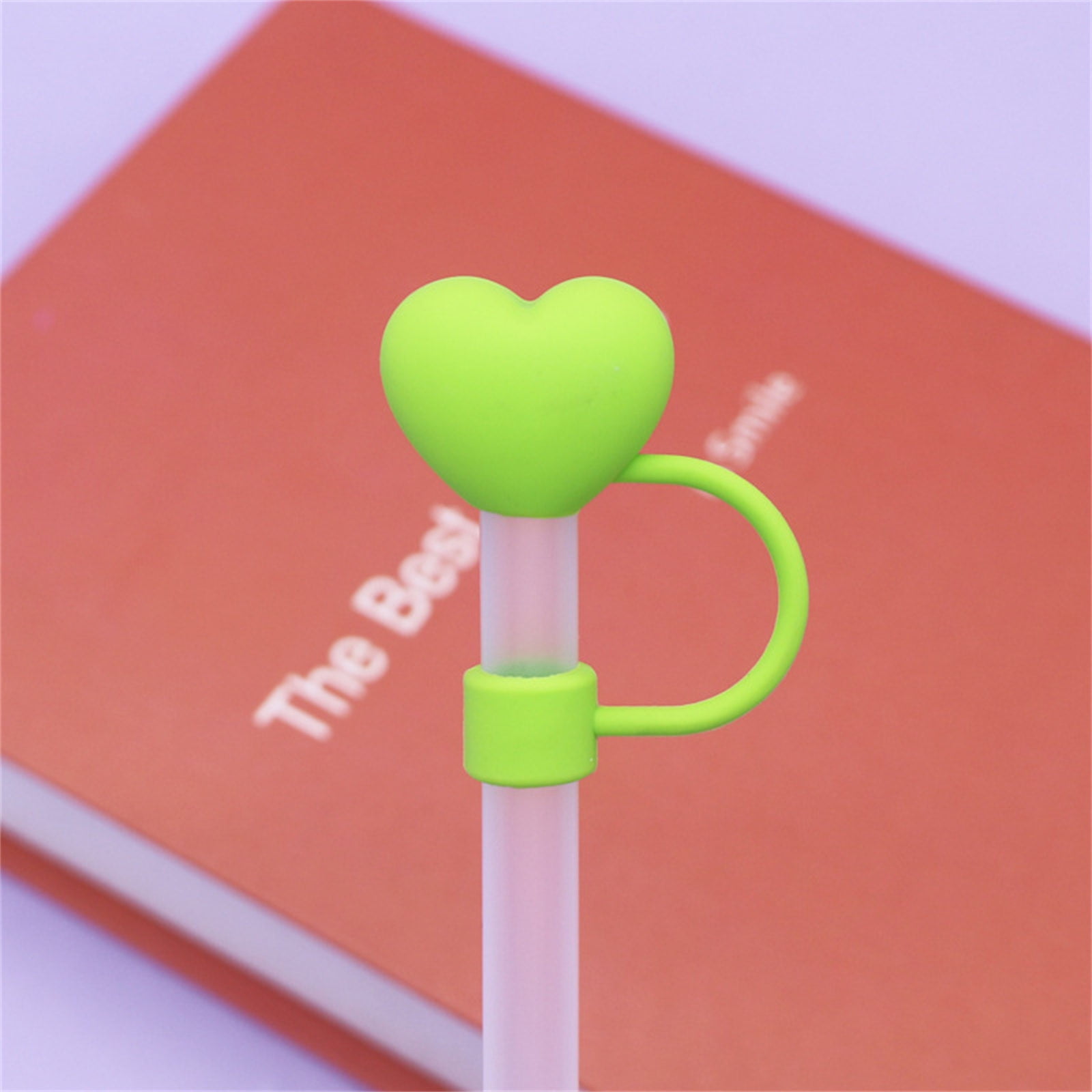 Big Savings! 10mm Large Straw Cap, Soft Rubber Heart-Shaped Straw ...