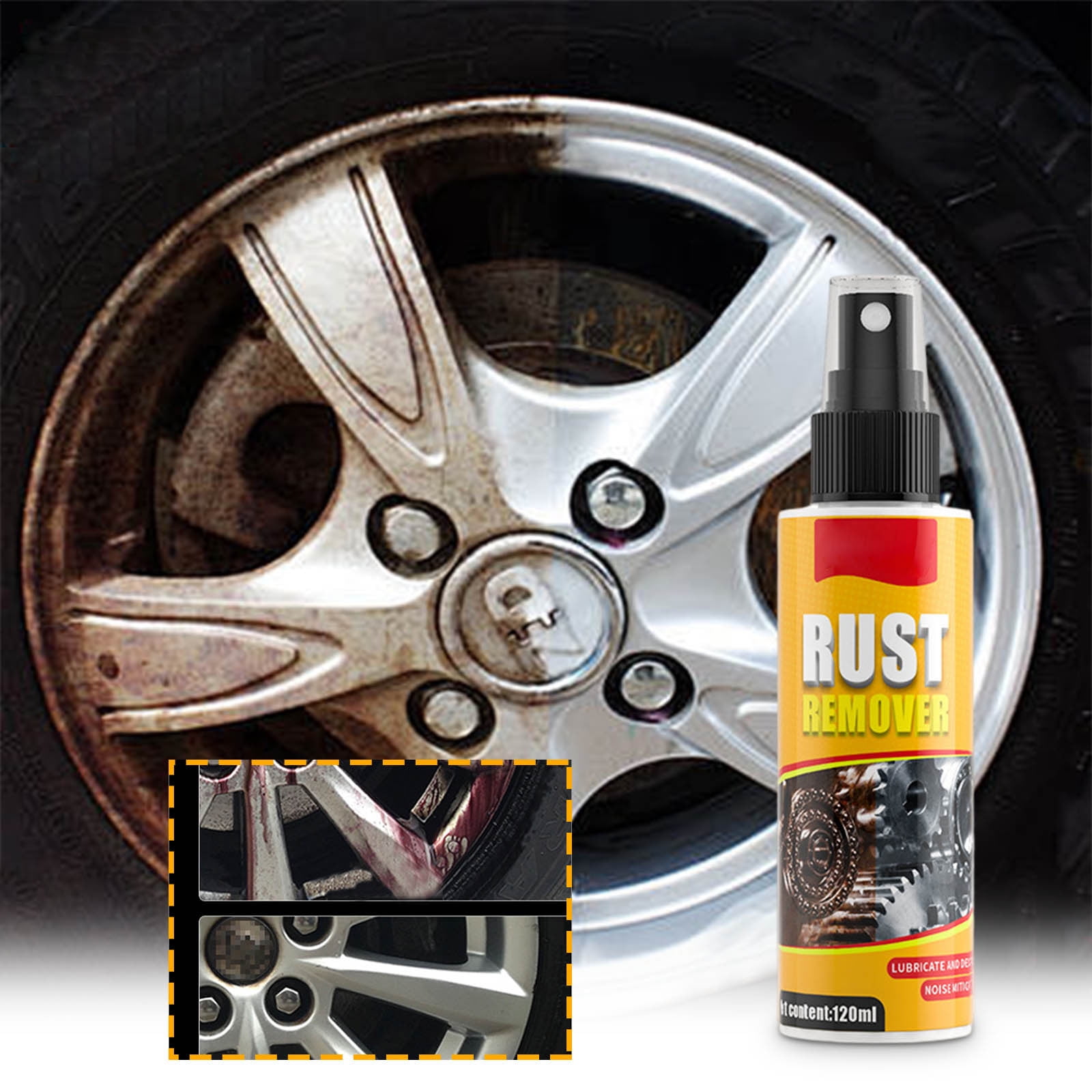Big Savings! 120ml Automotive Metal Rust Remover, Iron Powder Cleaner ...