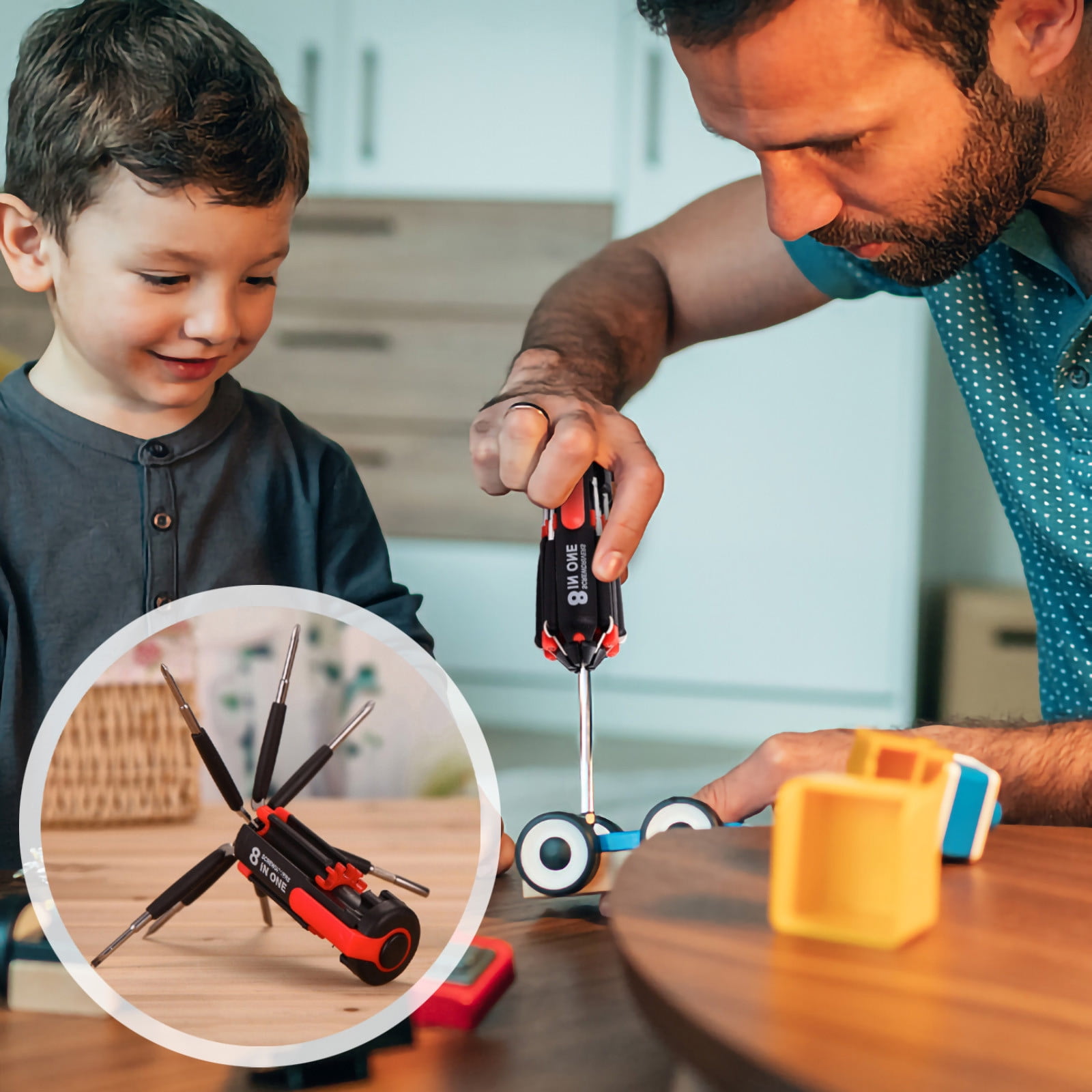 Big Savings! 2pcs 8-in-1 Multi-Function Screwdriver Set, LED ...