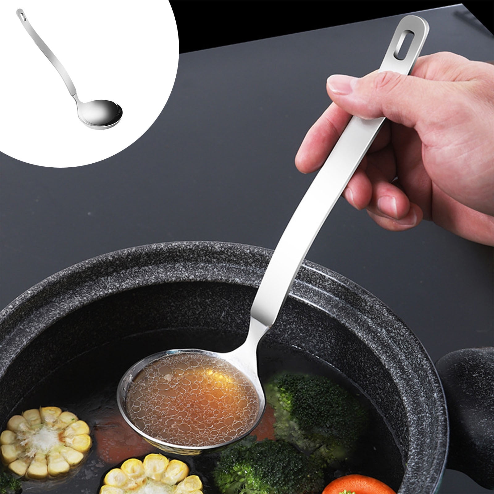 Big Savings! 304 Stainless Steel Soup Spoon, Soup Strainer, Large Pot ...