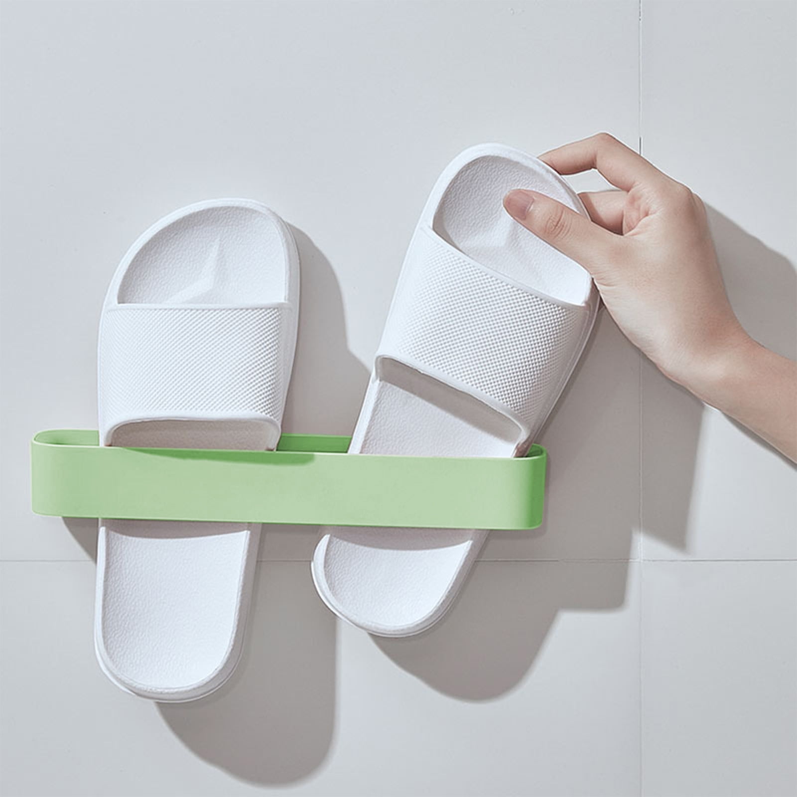 Big Savings, Bathroom Slippers Rack Wall Mounted Non-Punch Design Easy ...