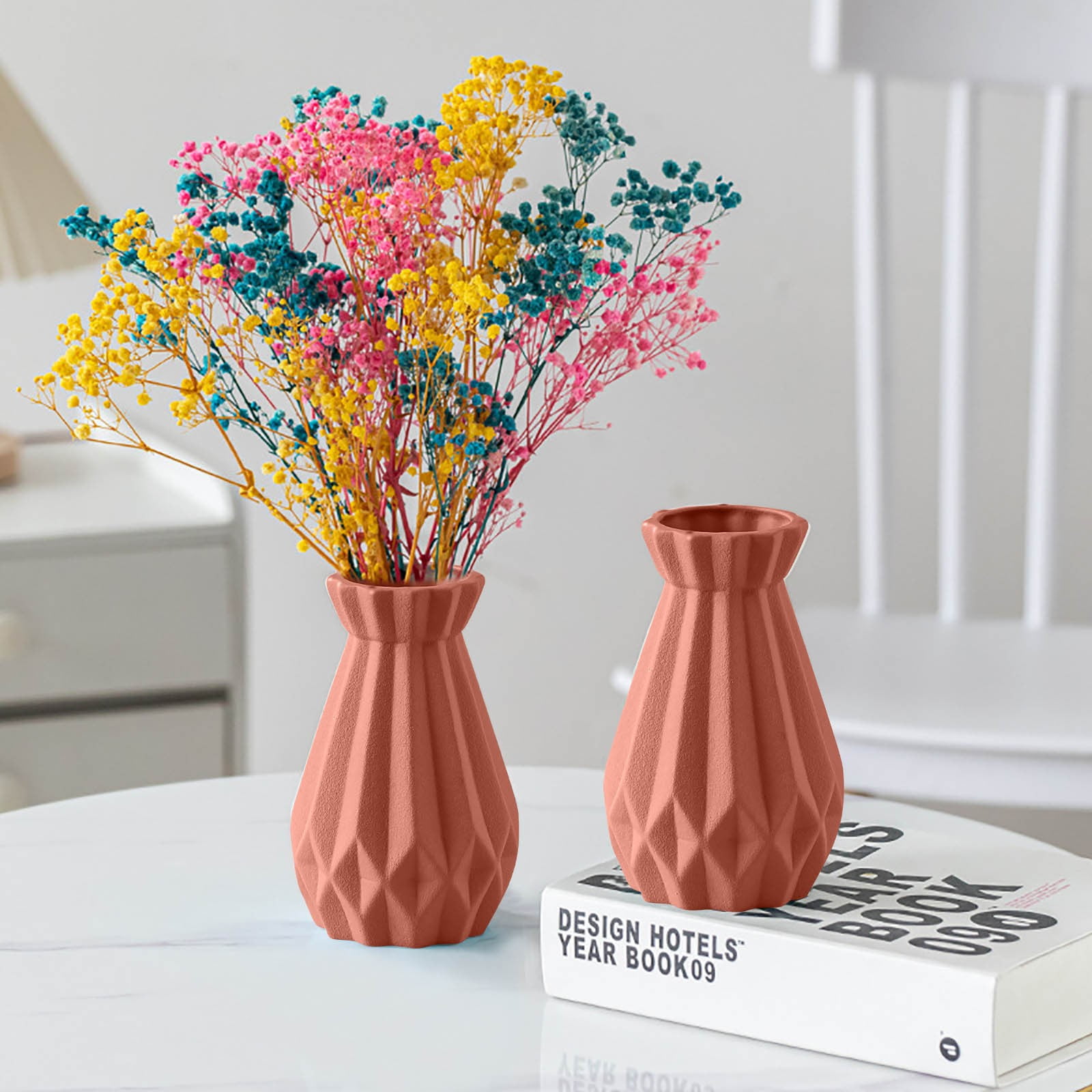 Big Savings! Ceramic Plastic Vase for Living Room, Decorative ...