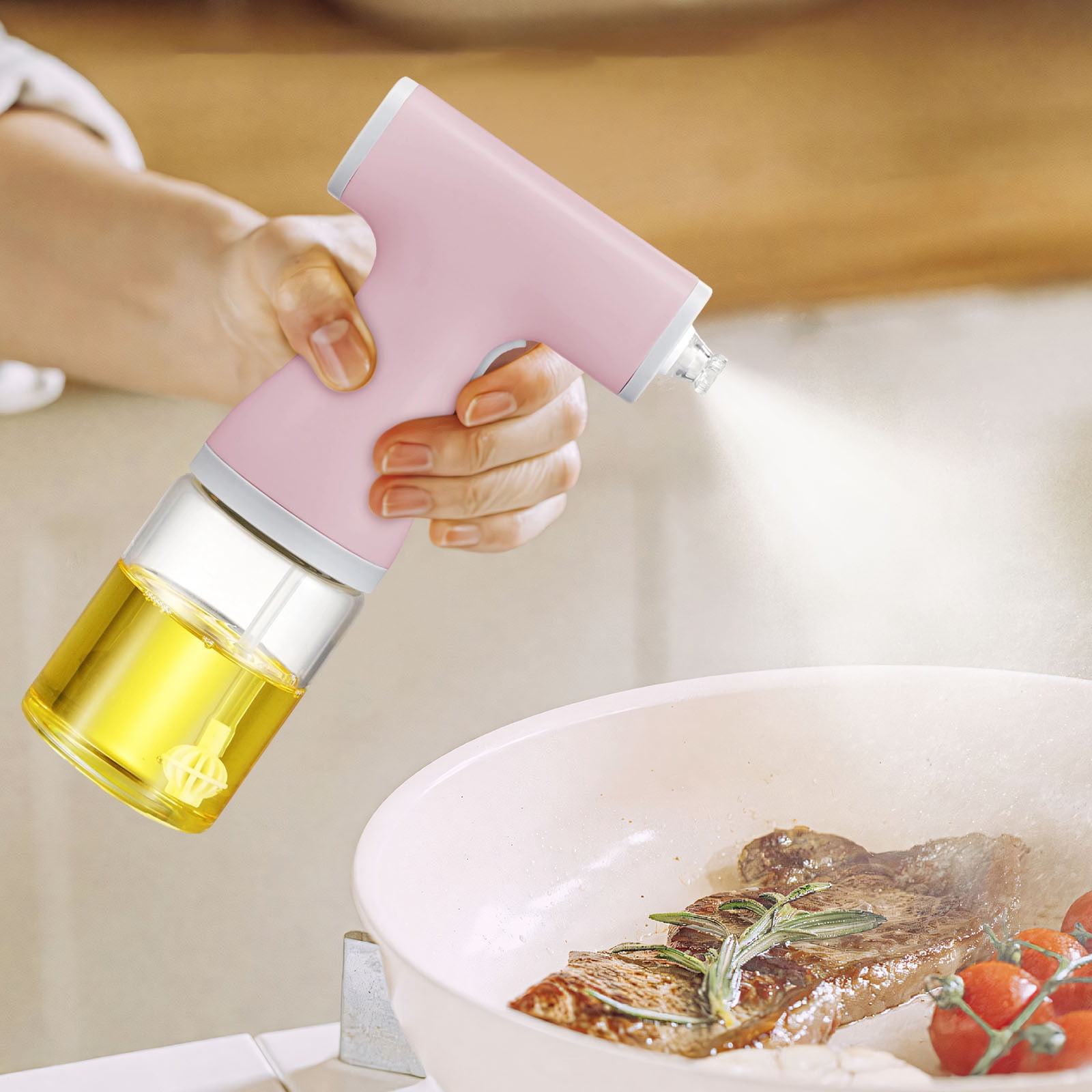 Big Savings! Electric Oil Spray Pot, Glass Oil Control Bottle for ...