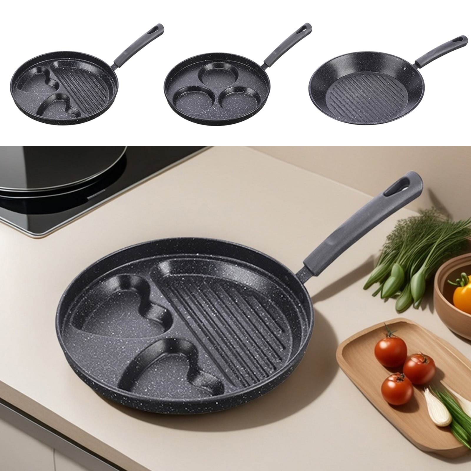 Big Savings! Gosuguu Long Cool Handle Iron Skillet, Hanging Storage ...