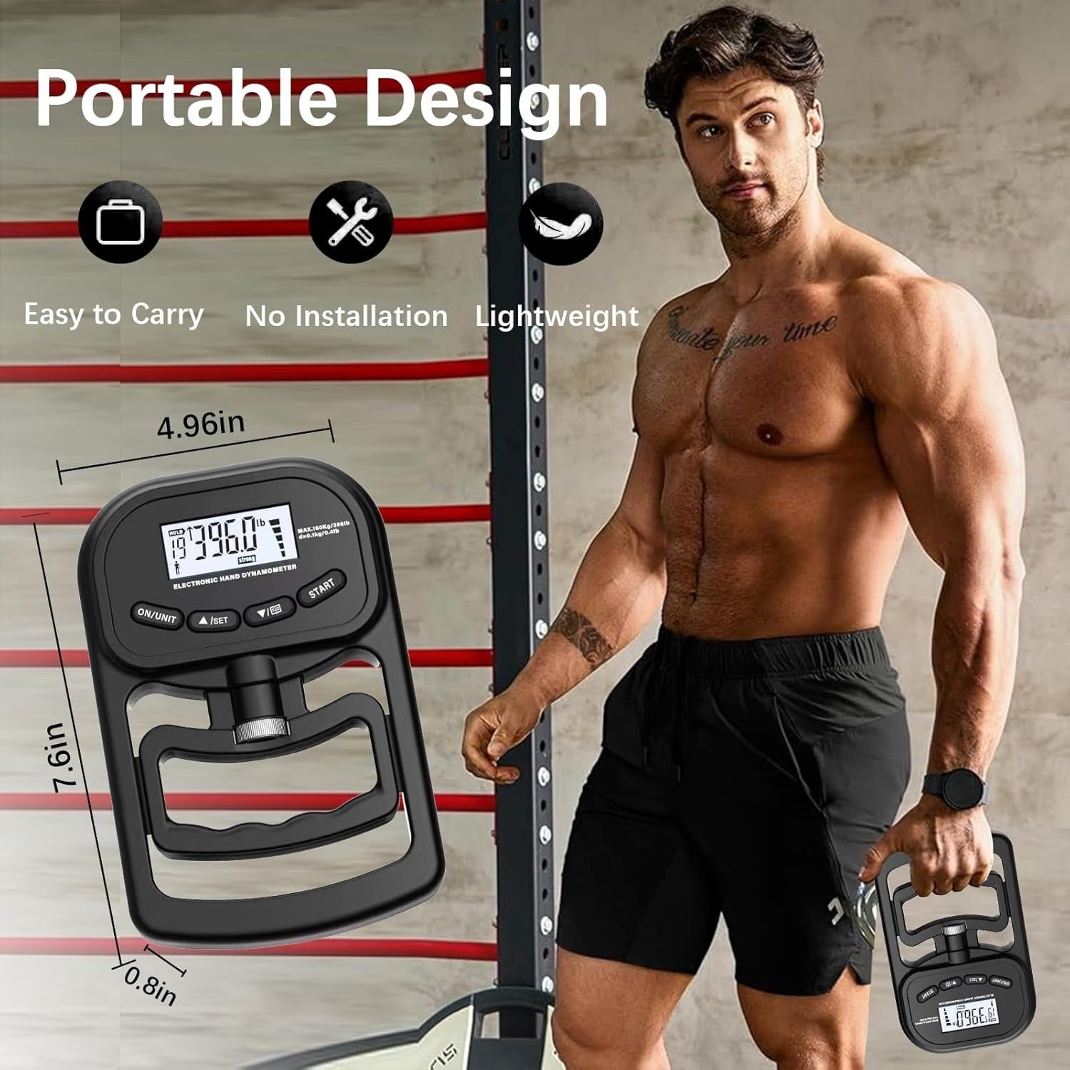 Big Savings! Hand Grip Strength Tester, Electronic Grip Strength Meter ...