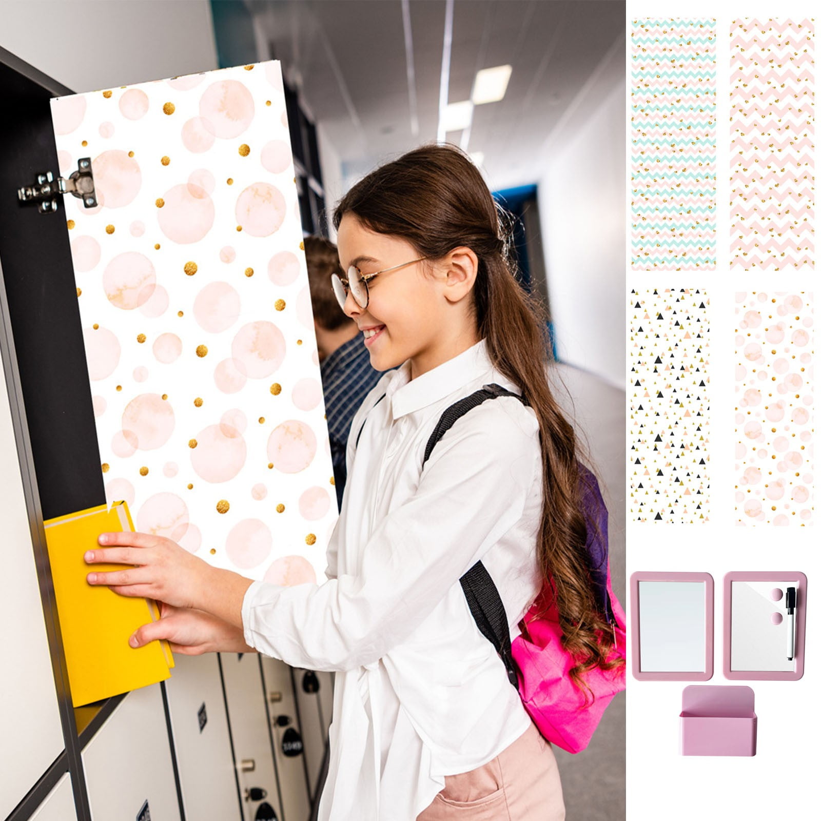 Big Savings! Locker Decoration Kit, Magnetic Locker Wallpaper, Mirror ...