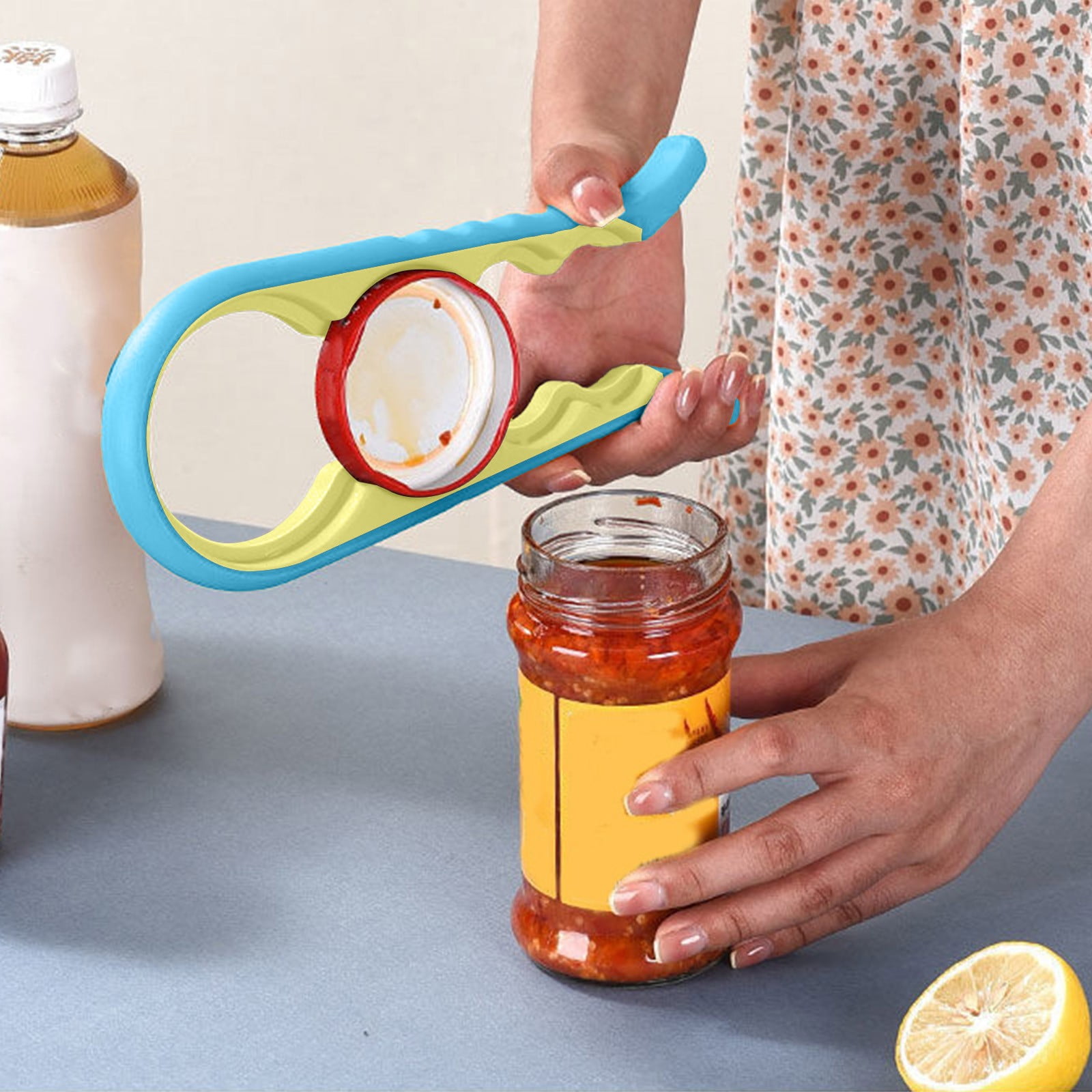 Big Savings! Multi-Function Bottle Opener for Jars and Bottles, Non-Slip Grip, Easy Lid Opening ...