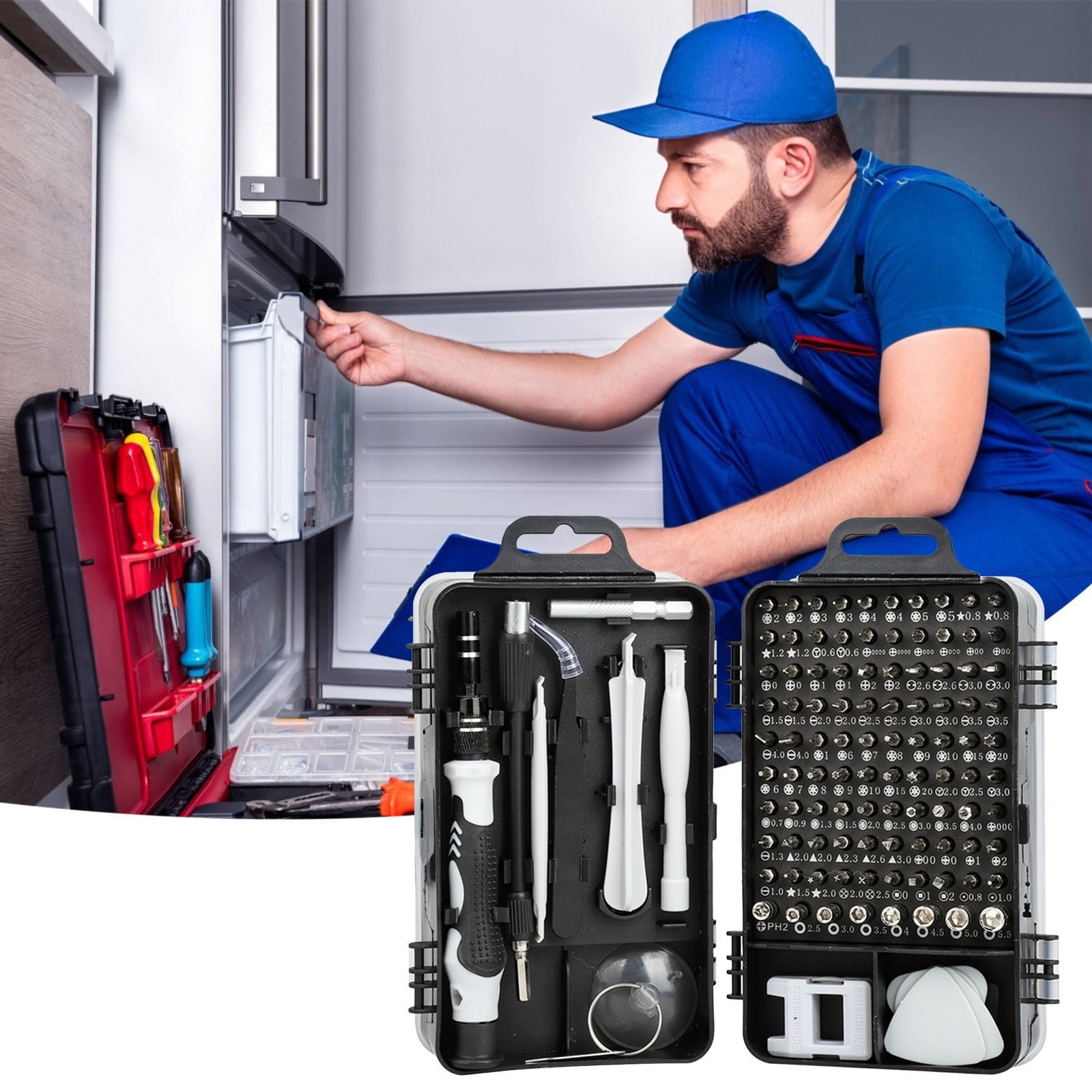 Big Savings! Multi-Purpose Clock and Mobile Phone Repair Kit, 115-in-1 ...