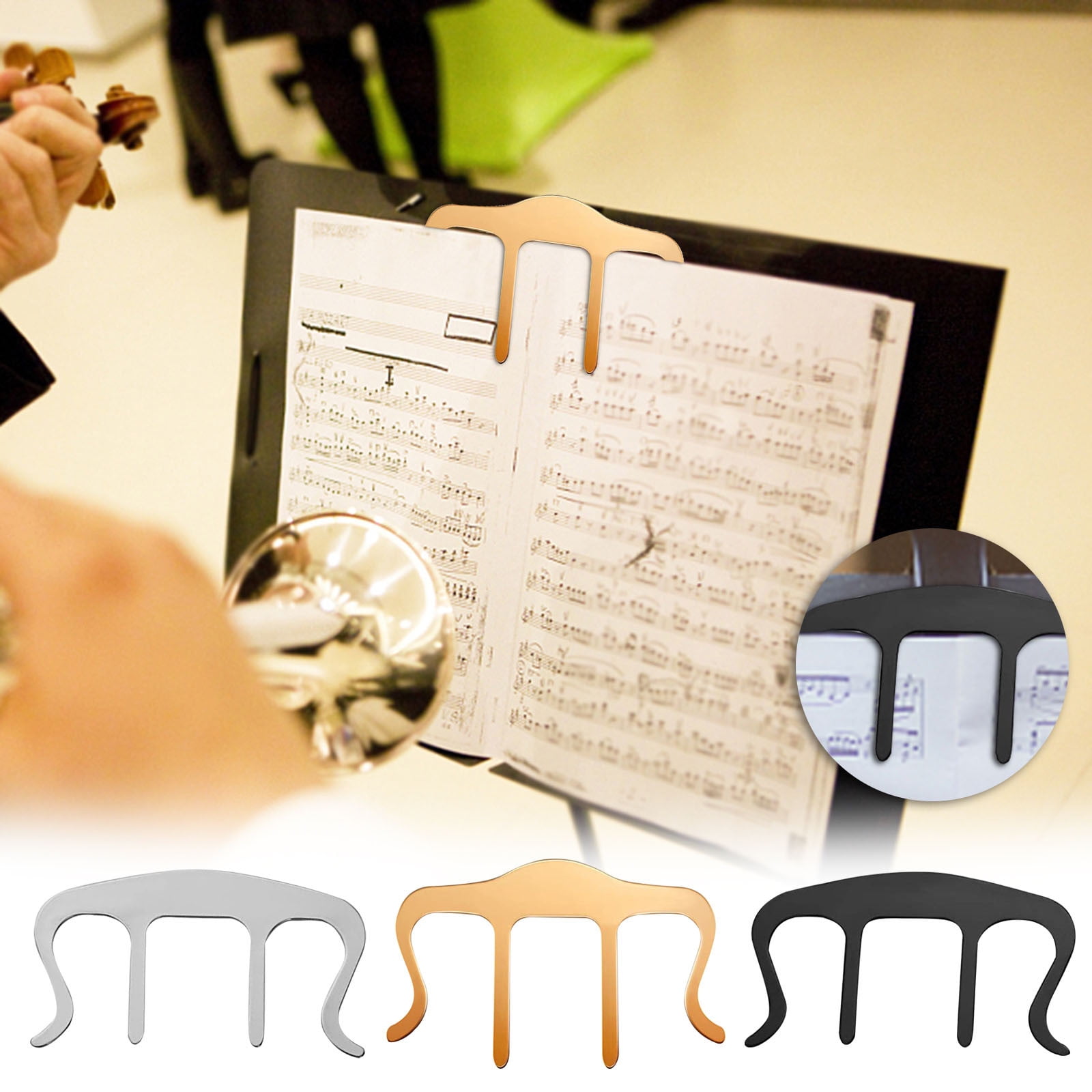 Big Savings! Music Book Clip, Sheet Music Holder for Notes, Book Page ...
