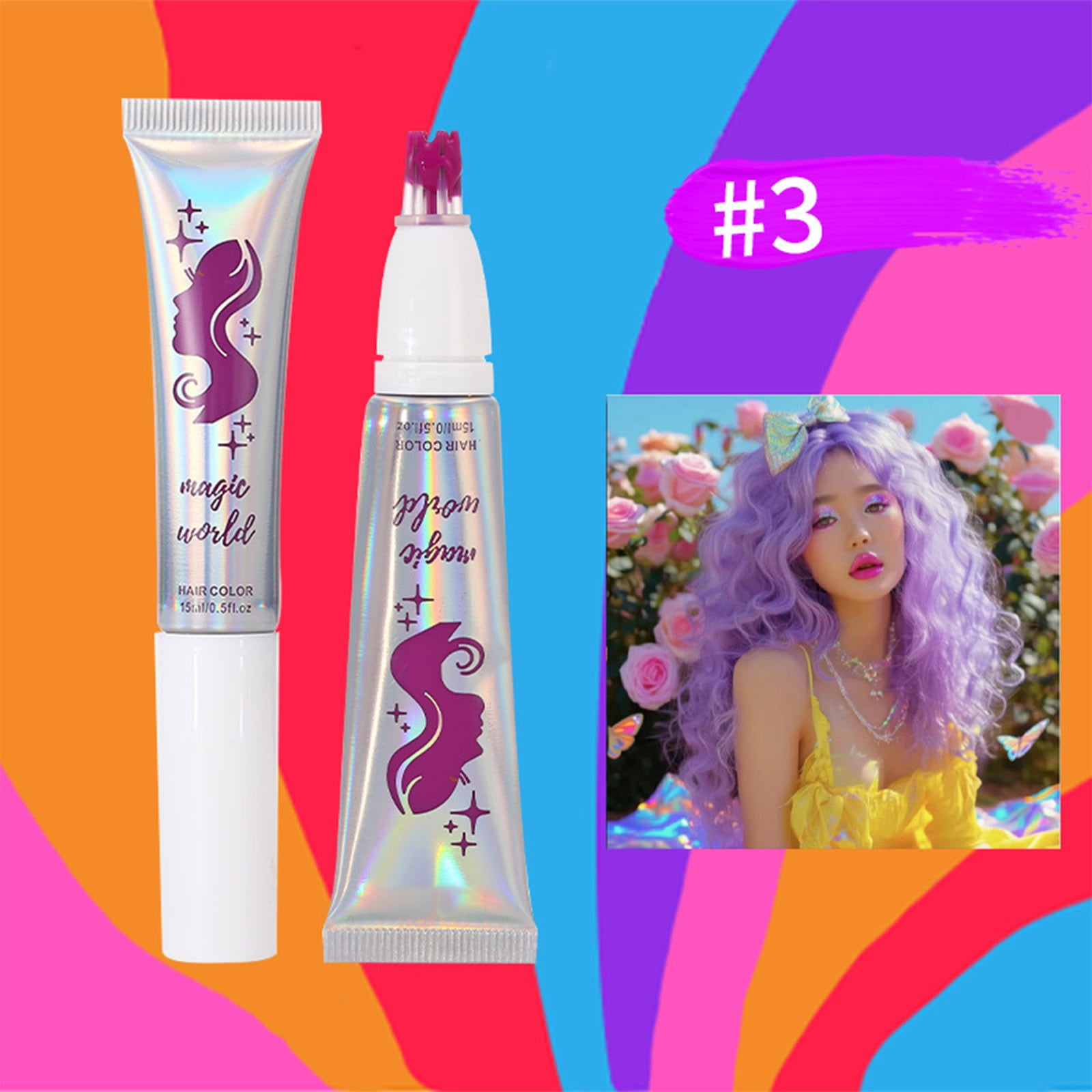 Big Savings! One-time Color Hair Dyes Comb Color Fluorescent Hair Dyes ...