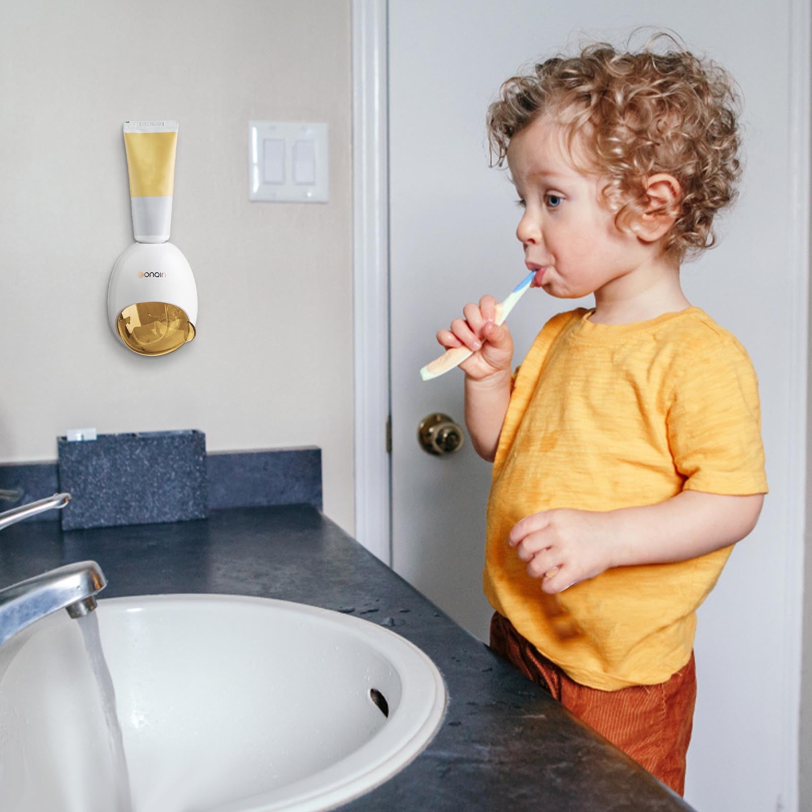 Big Savings! SLMOTUAE Full Automatic Toothpaste Squeezing Wall Mounted ...