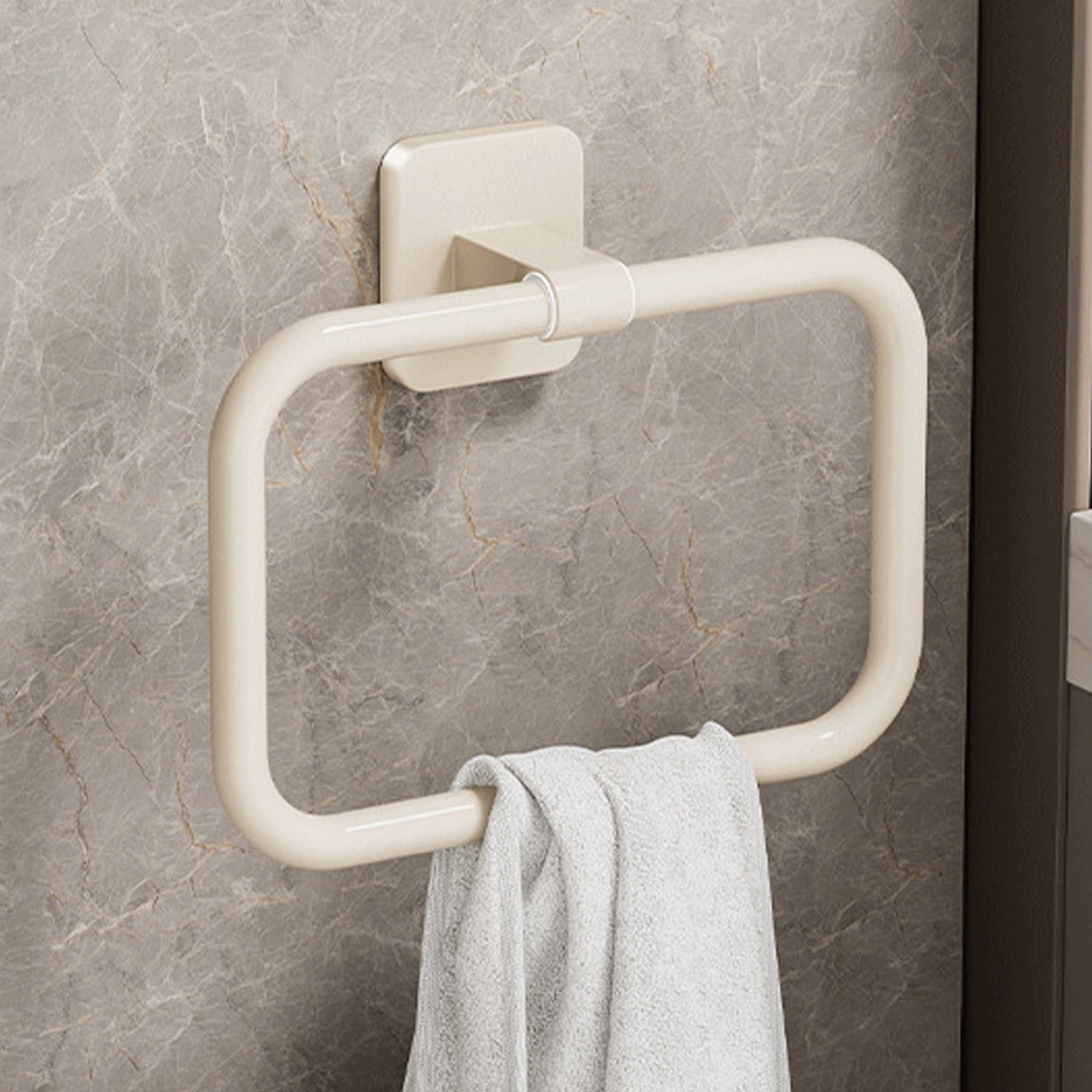 Big Savings! Square Towel Storage Rack, Minimalist Towel Ring Hook ...