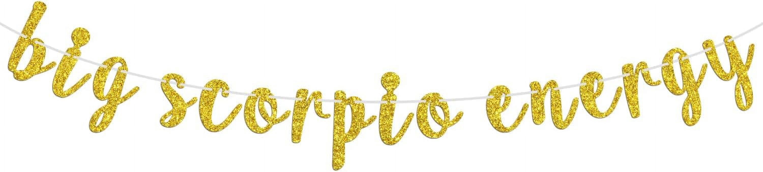 Big Scorpio Energy Banner, Happy Birthday Scorpio Bunting Sign, 12 ...