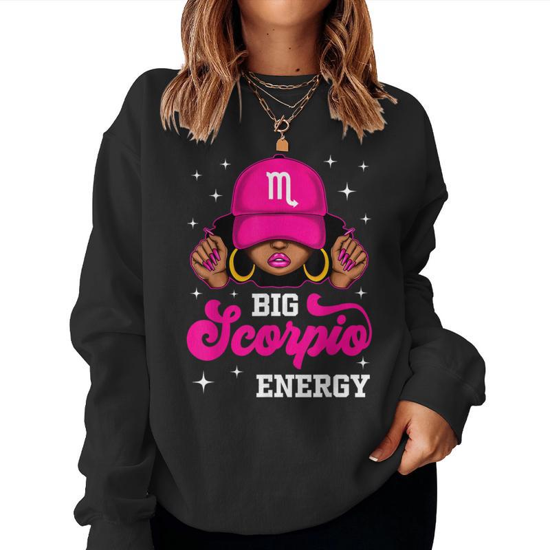 Big Scorpio Energy Sassy Black Woman Cap Zodiac Birthday Graphic ...