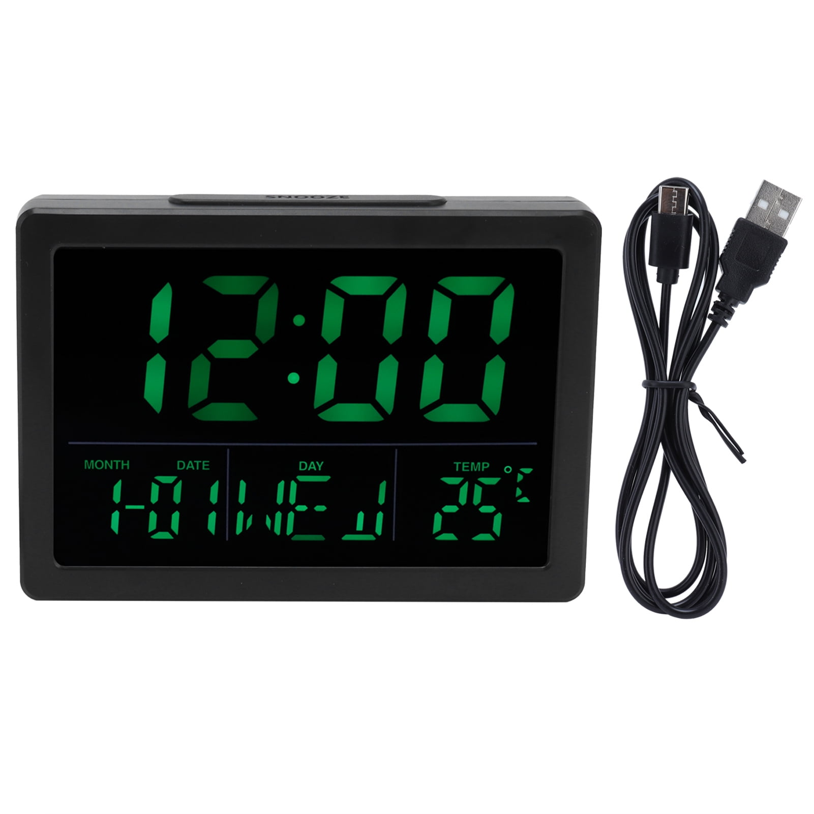 Big Screen, Snooze & Ideal for Morning Dorms Large LED Alarm Clock ...