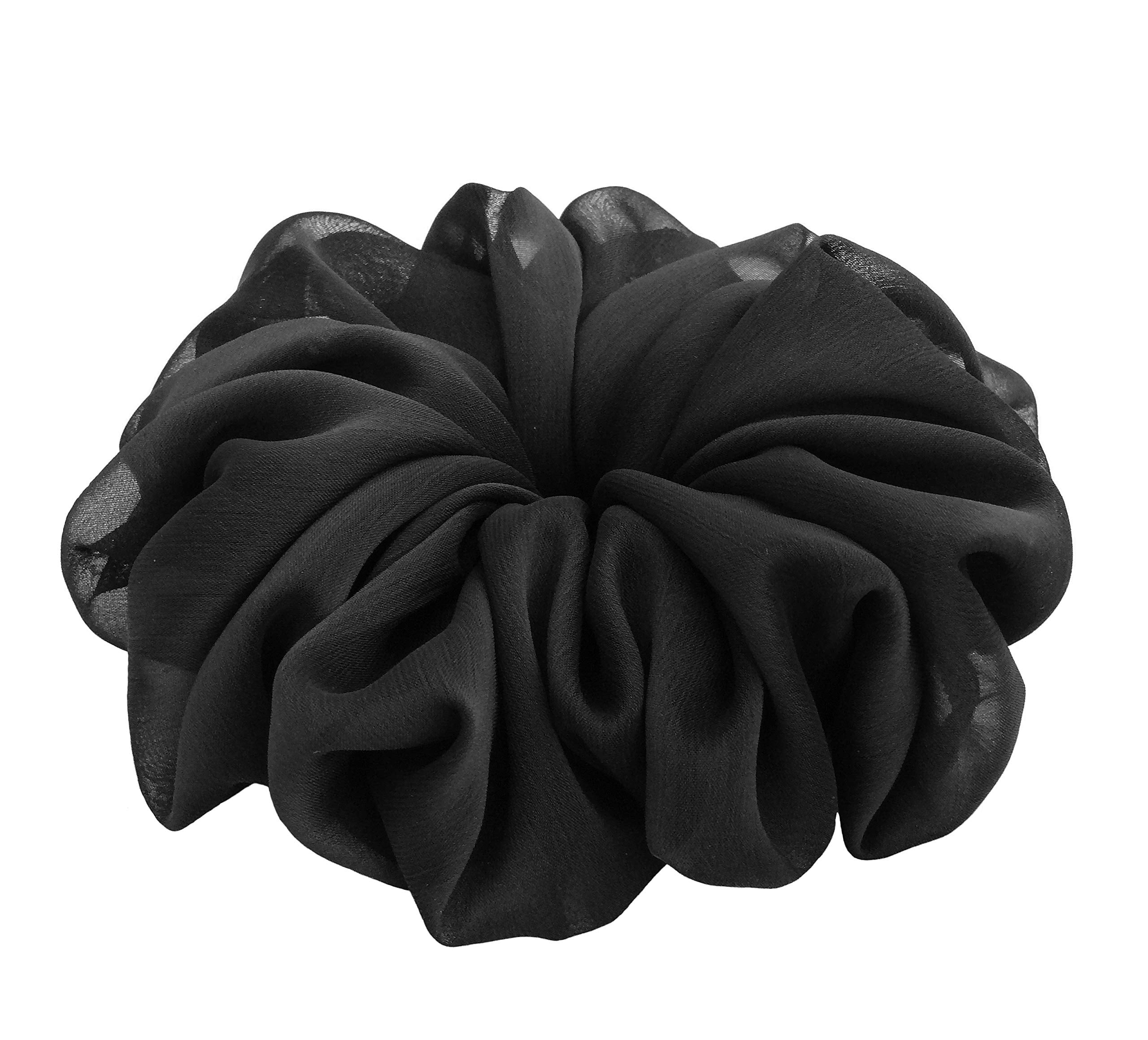 Big Scrunchies for Hair, Soft Cheer Chiffon large Ponytail Holder, Cute ...
