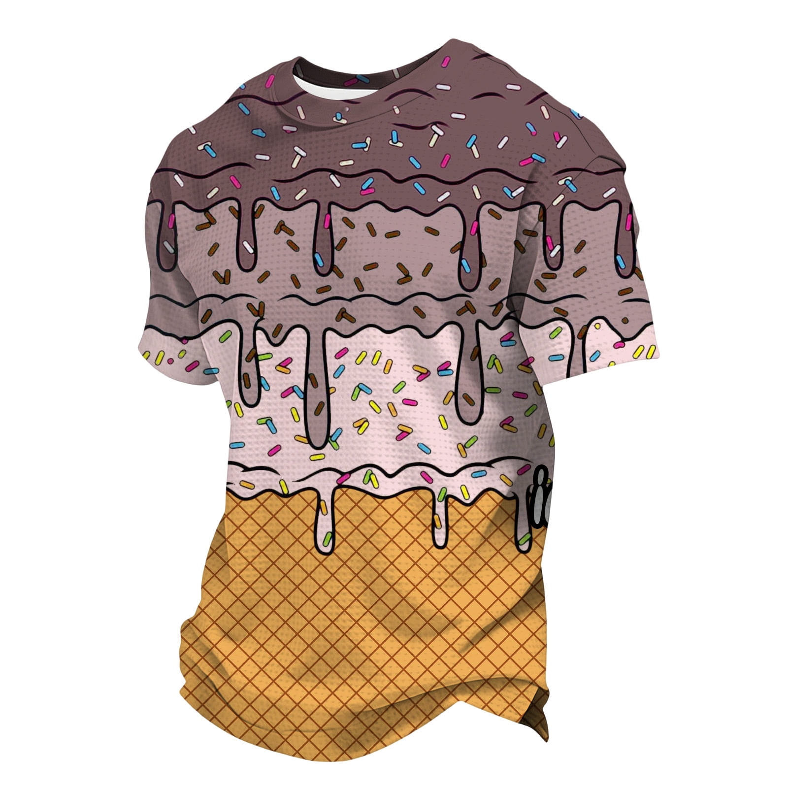 Big Shirts for Boys Girls Short Sleeve Print Knit Crewneck Summer Tops ...