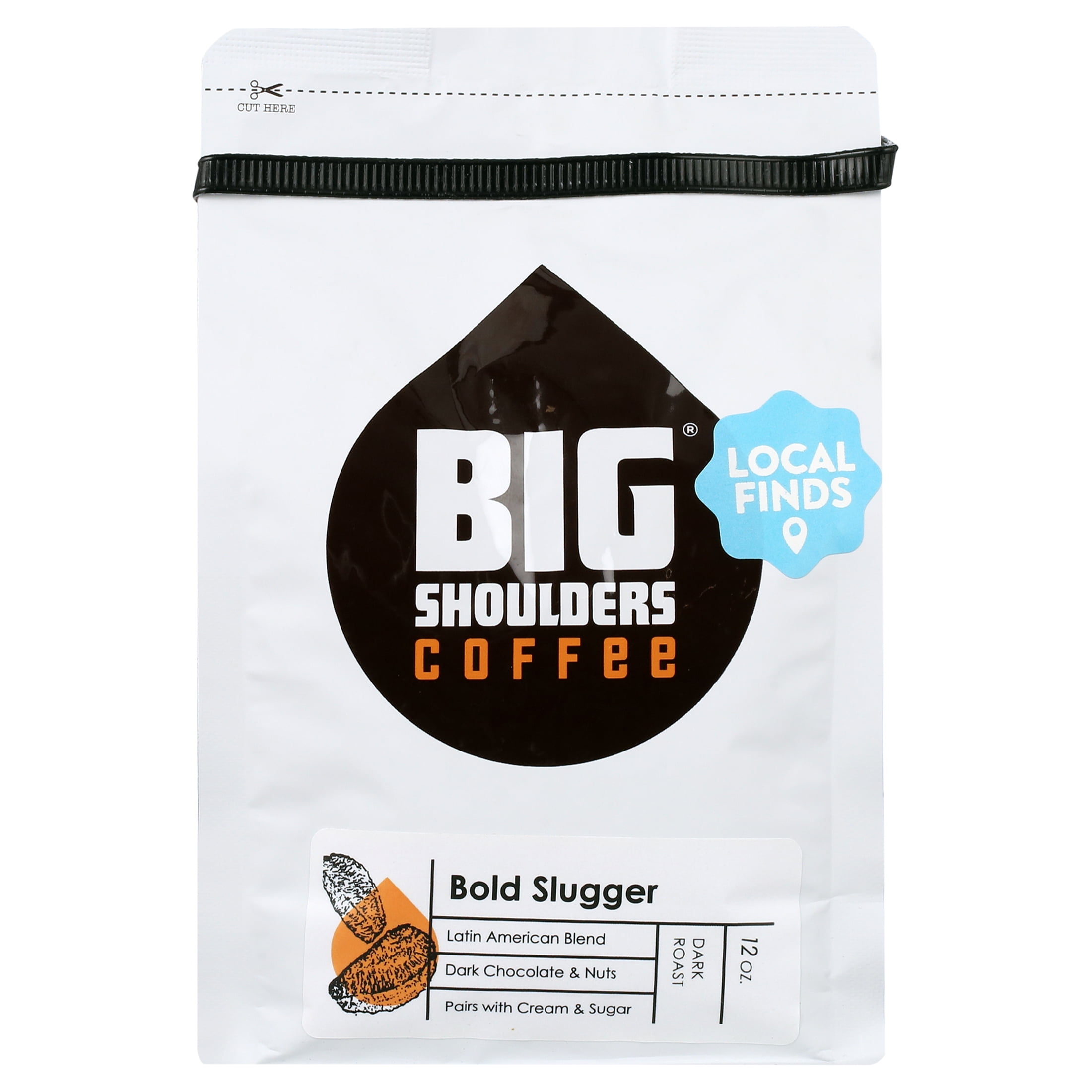 Local Big Shoulders Coffee Bold Slugger, Dark Roast, Whole Bean Coffee ...