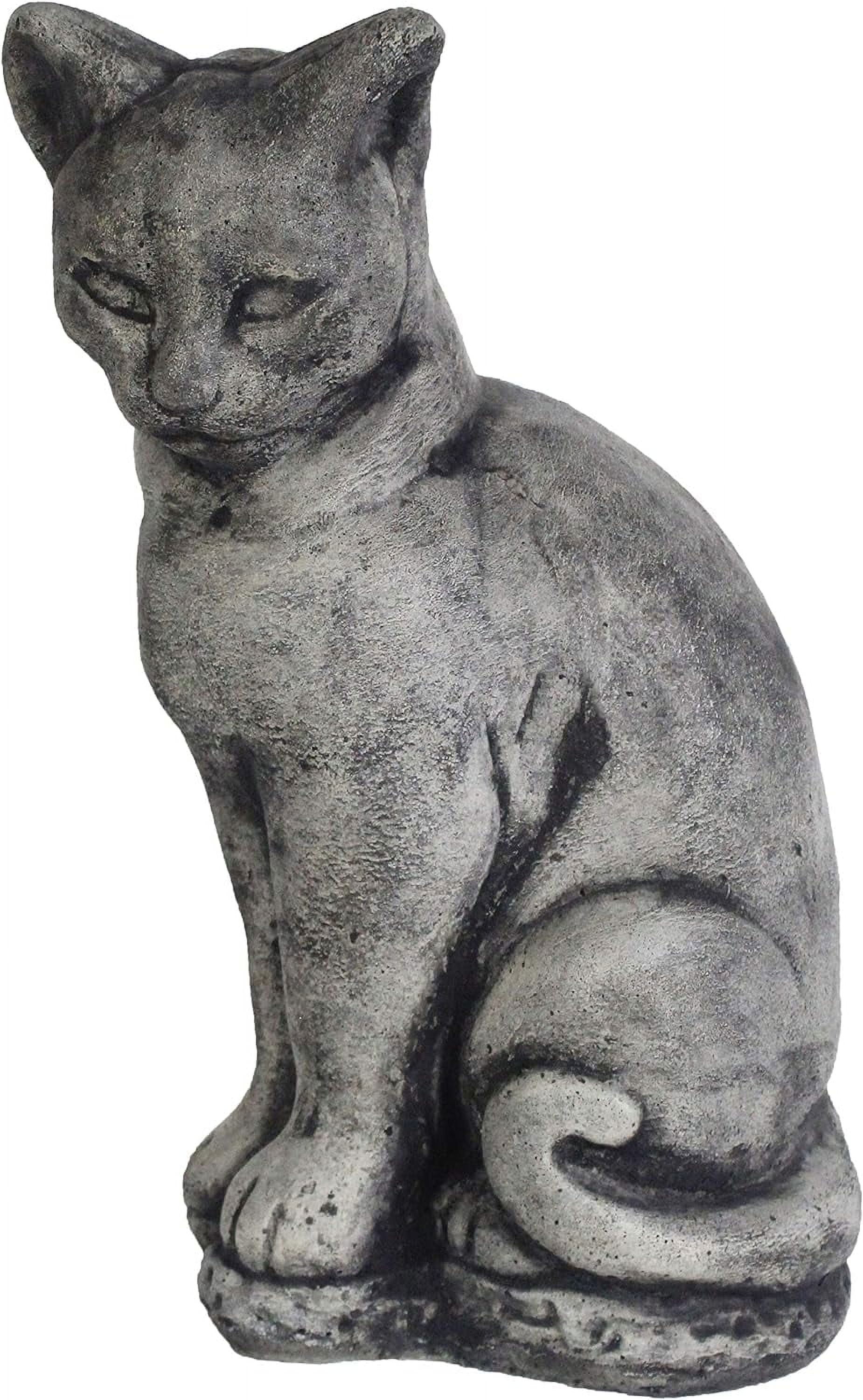 Big Siamese Concrete Cat Statue Large Cement Kitty Sculpture For Indoor ...