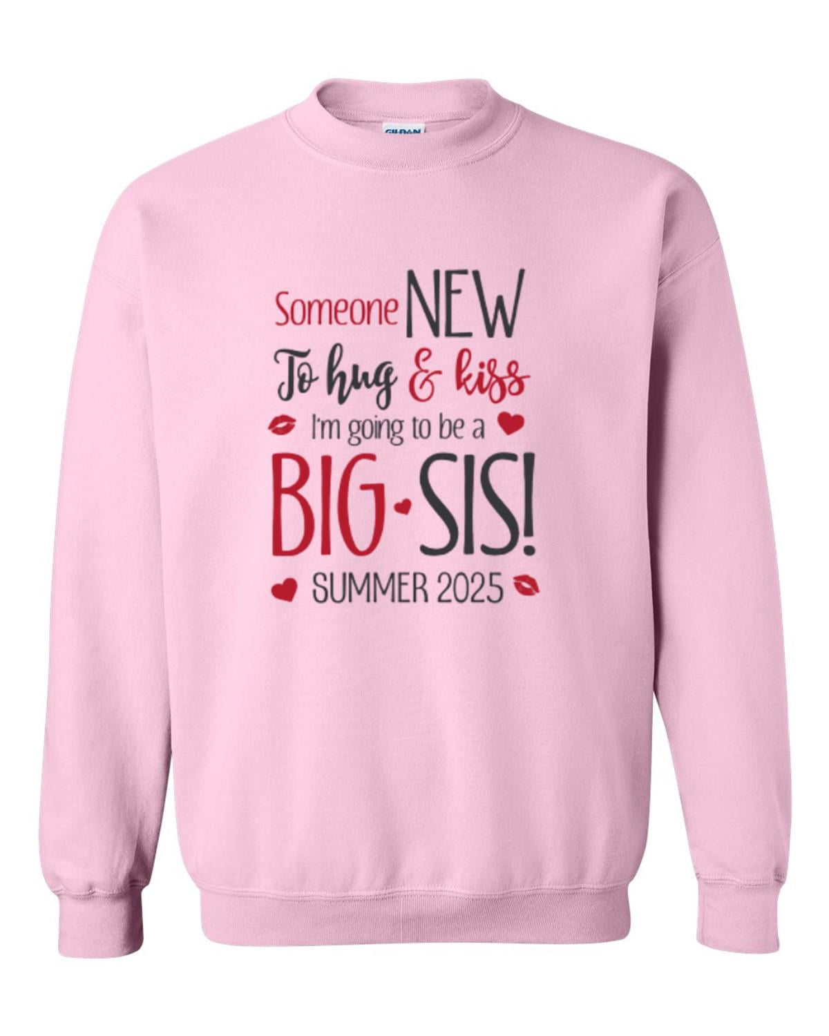 Big Sis Announcement Summer 2025 A Cute Hug And Kiss Sweatshirt, for ...
