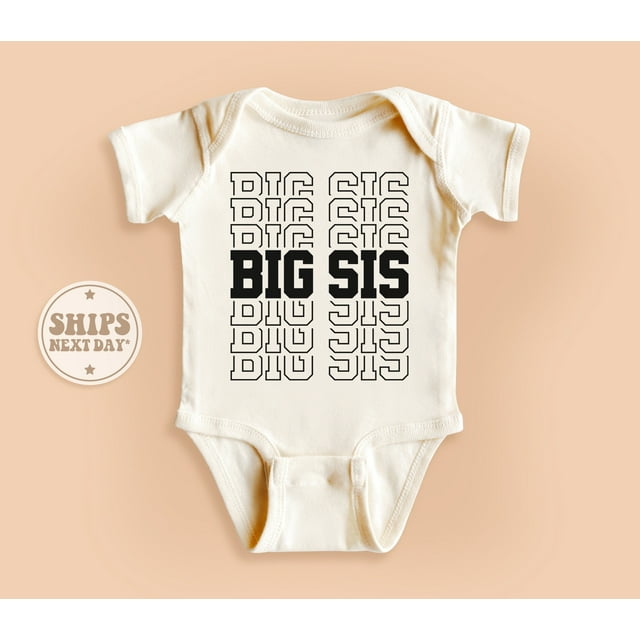Big Sis Baby Bodysuit, Cute Big Sister Baby Onesie, Retro Big Sis Bodysuit, Sister Bodysuit ...