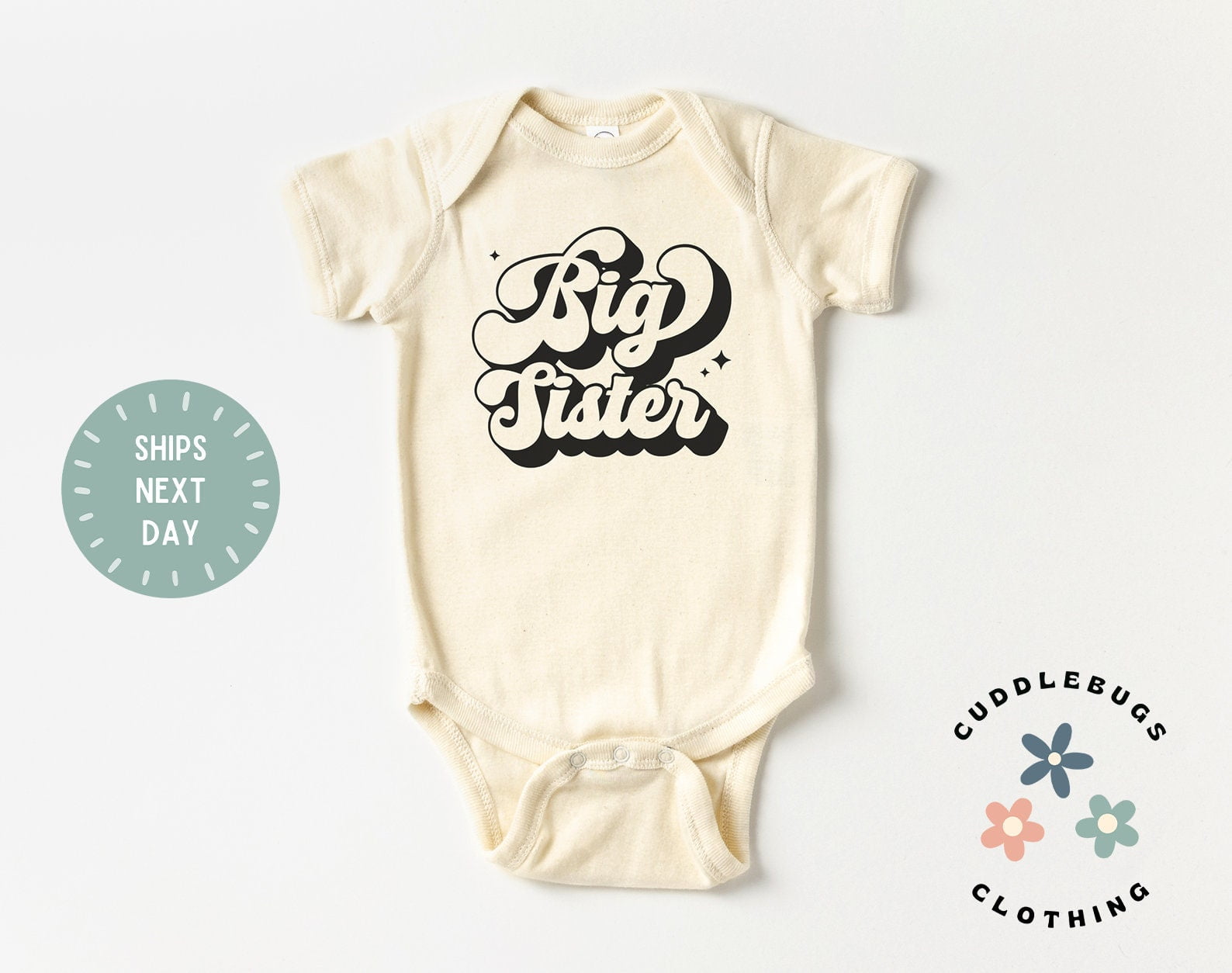 Big Sis Baby Onesies Bodysuit, Sister Baby Bodysuit, Promoted To Big ...