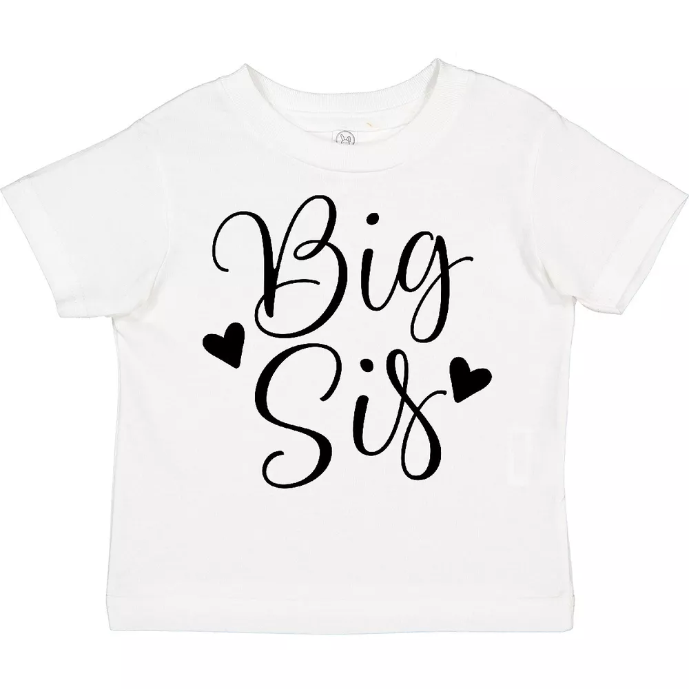Big Sis Girls Cute Sister Announcement Toddler T-Shirt Childs Clothing Baby Clothing, Cute Baby ...