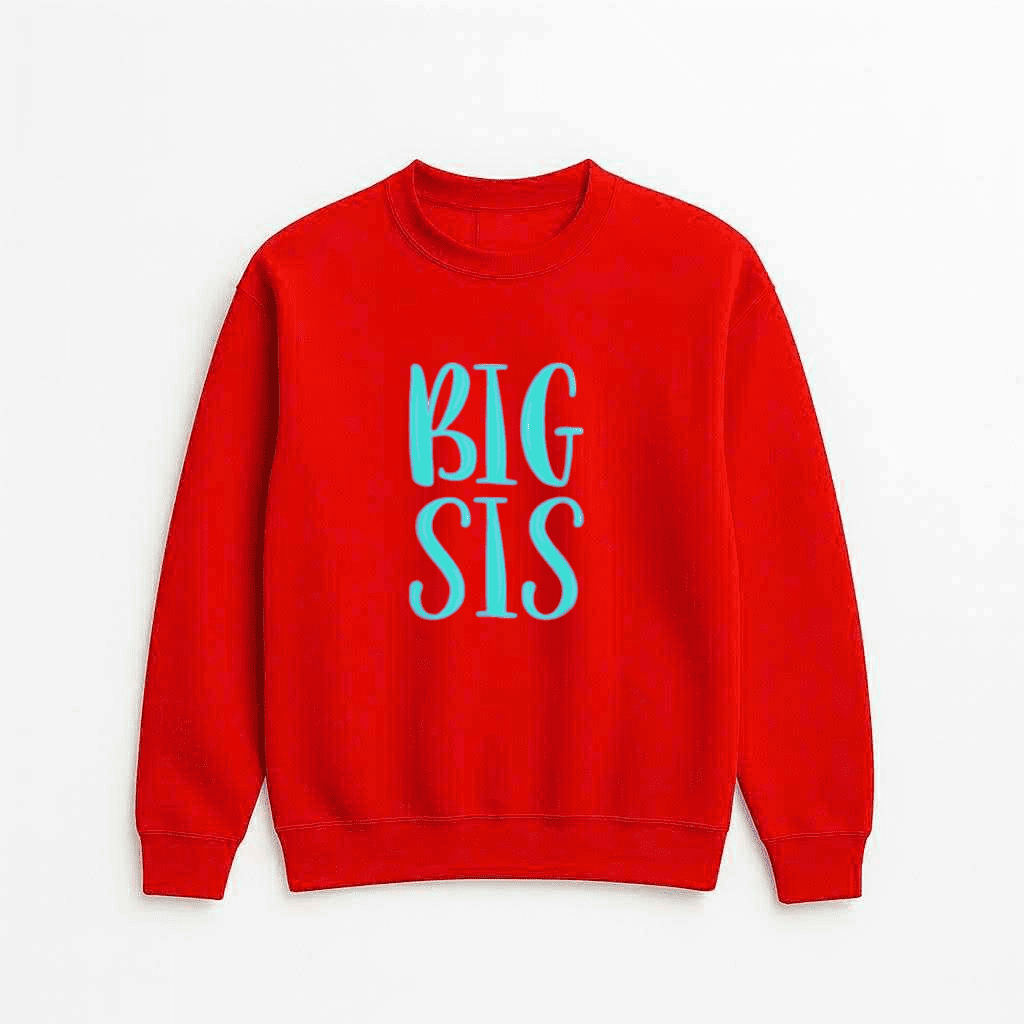 Big Sis Matching Older Sister Siblings Inspired Casual Everyday Graphic Outfit Sweatshirt, up to ...