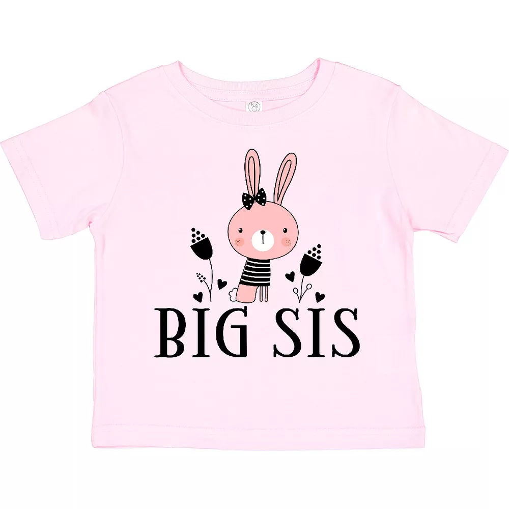Big Sis Outfit Girls Sister Bunny Toddler T-Shirt Childs Rabbit Child Baby Clothing, Cute Baby ...