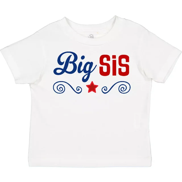 Big Sis Patriotic Sister Toddler T-Shirt Reveal Girls Clothing 4Th Of Baby Clothing, Cute Baby ...