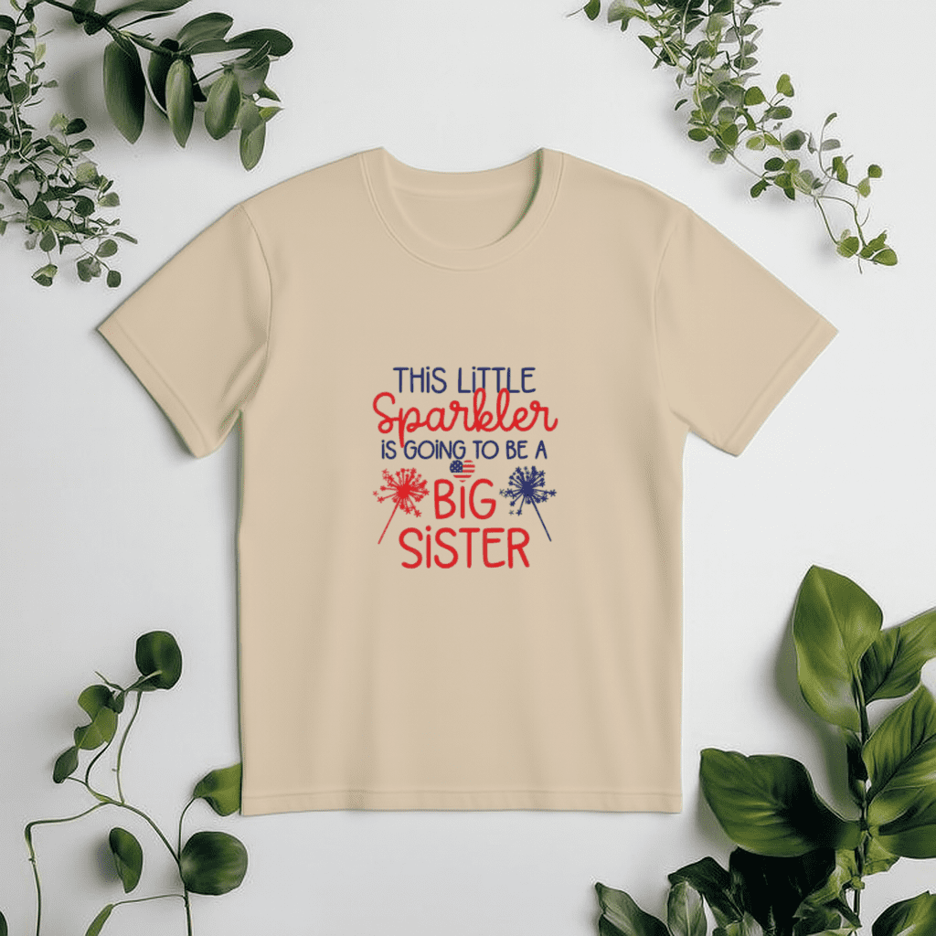 Big Sister 4th of July Sibling Announcement Unisex T-Shirt, for men & women, up to size 5XL ...