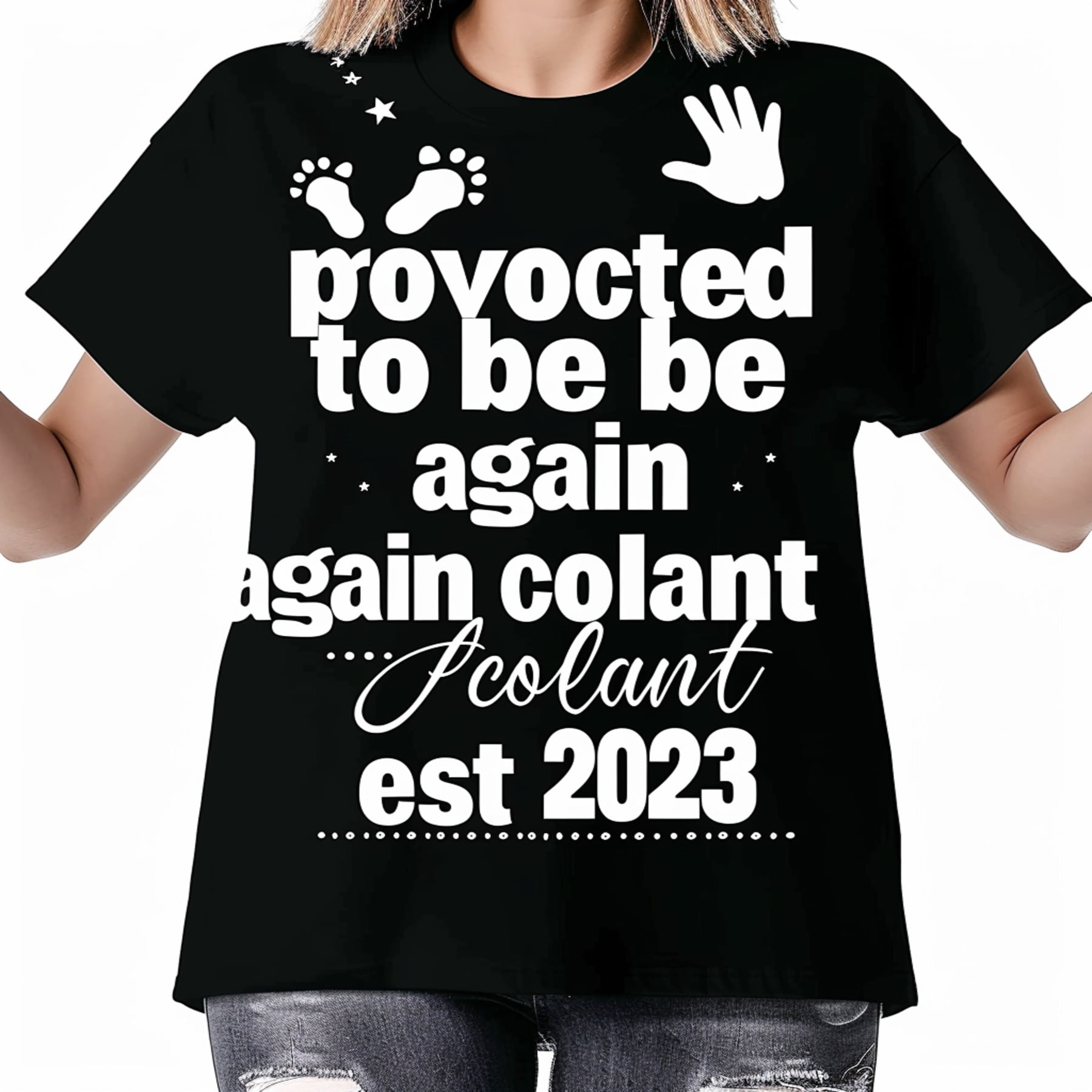 Big Sister Again T Shirt 2023 Coolant Est2023 Footprints & Stars Design ...