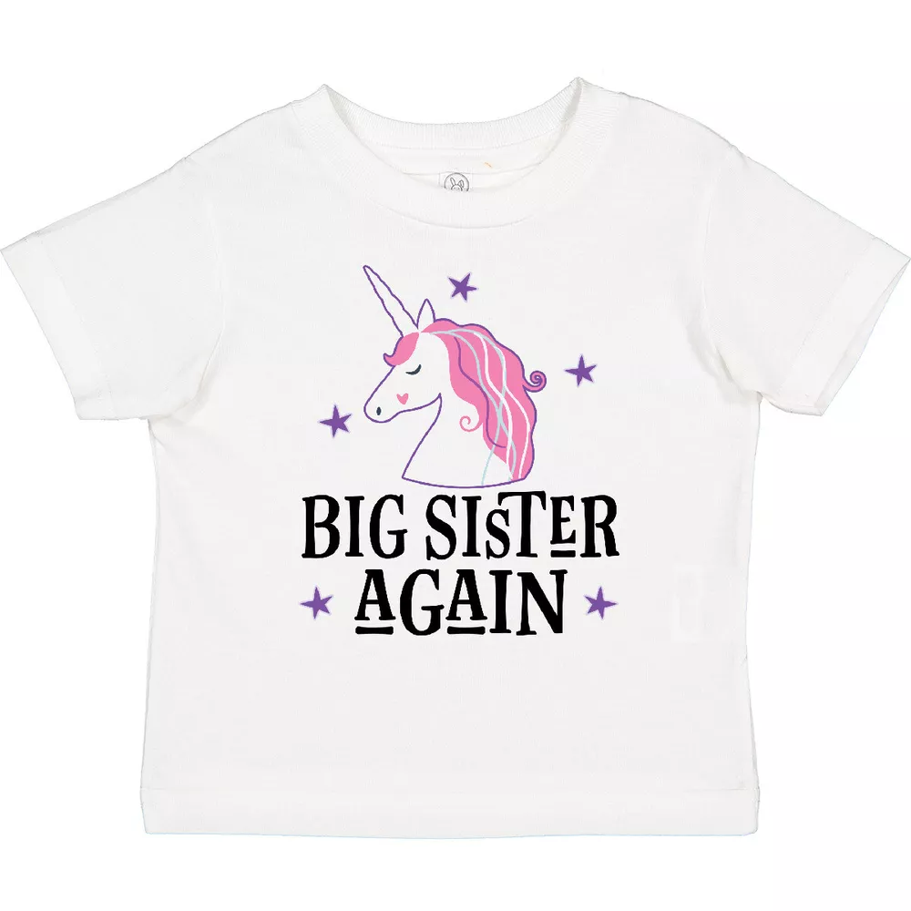 Big Sister Again Unicorn Toddler T-Shirt Sis Girls Childs Clothes Kid Baby Clothing, Cute Baby ...