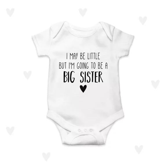 Big Sister Baby Announcement Bodysuit Gifts Newborn Baby Shower Cute ...