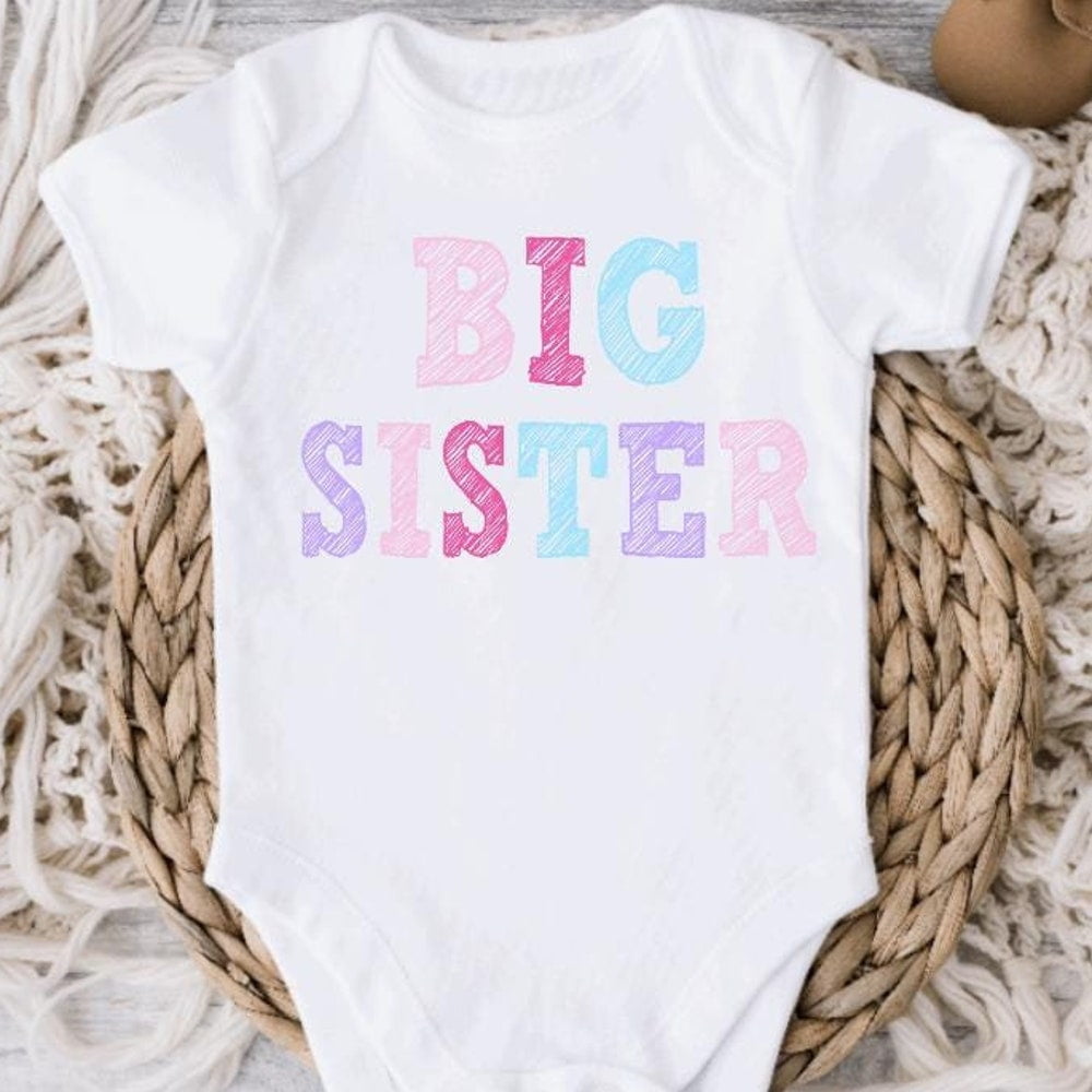 Big Sister Baby Outfit, Birth Announcement Bodysuit, Siblings Shirts, New Baby Girl Shirt ...