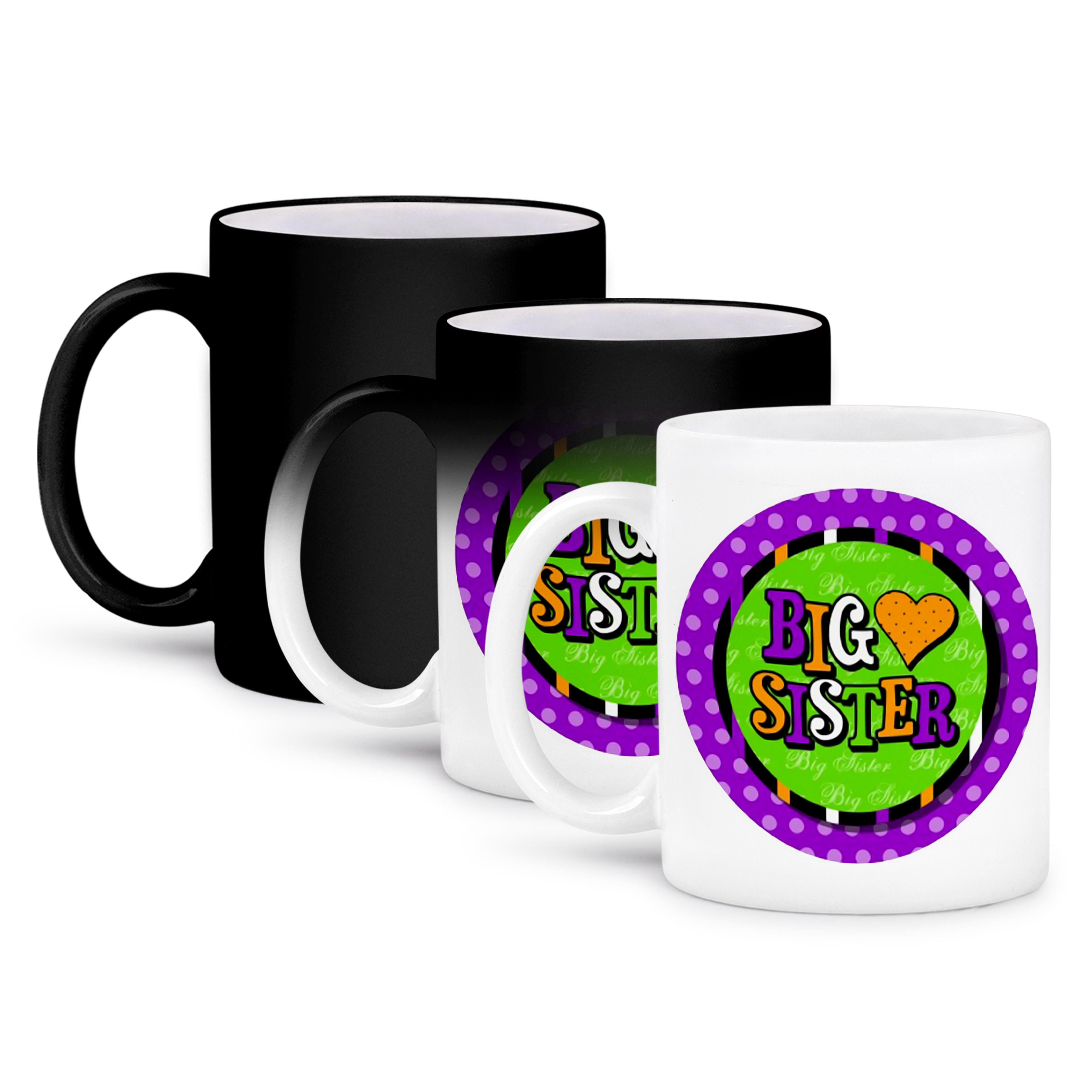 3dRose, Big Sister Colorful With Heart Sibling Family Design, 11oz ...