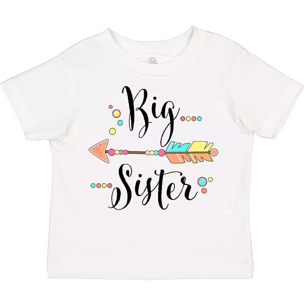 Big Sister- Dots And Arrow Toddler T-Shirt Siblings Sisters New Future Baby Clothing, Cute Baby ...
