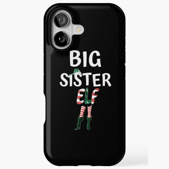 Big Sister Elf Funny Family Matching Holiday Outfit iPhone 17 through ...
