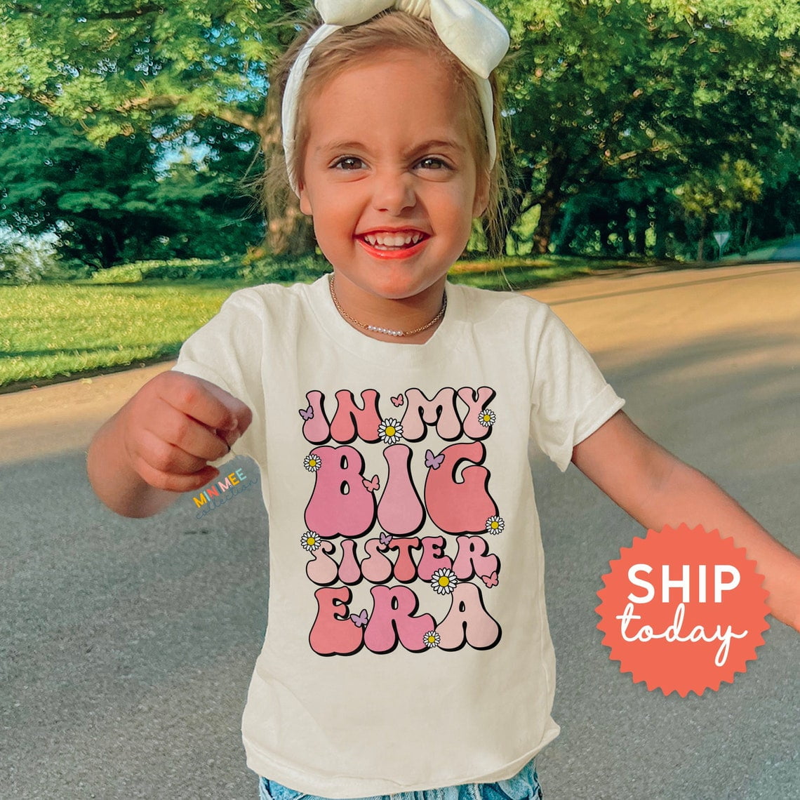 In My Big Sister Era Shirt, Cute Birthday Gift For Big Sis, Future Big Sister Outfit, Girl ...