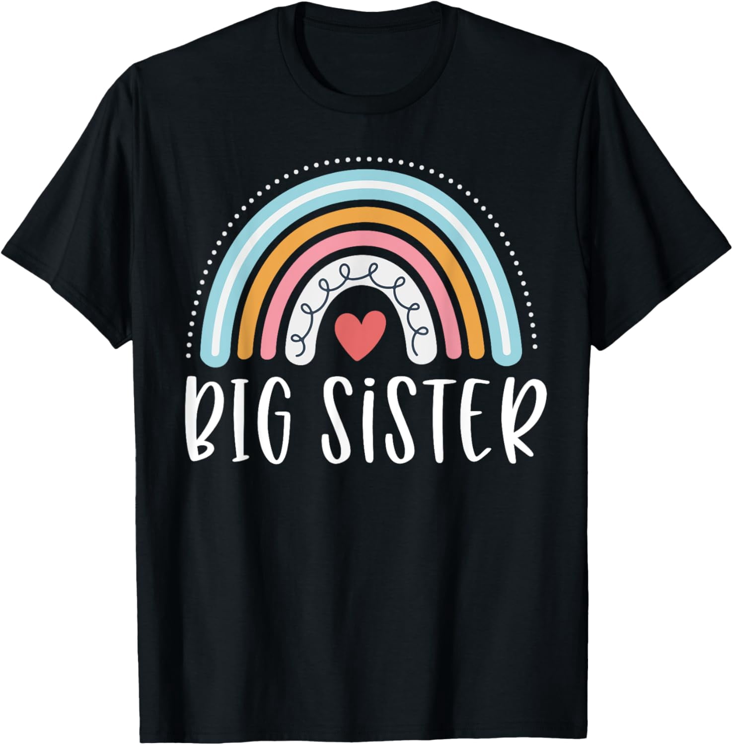 Big Sister Gifts Sibling Family Rainbow Graphic T-Shirt - Walmart.com