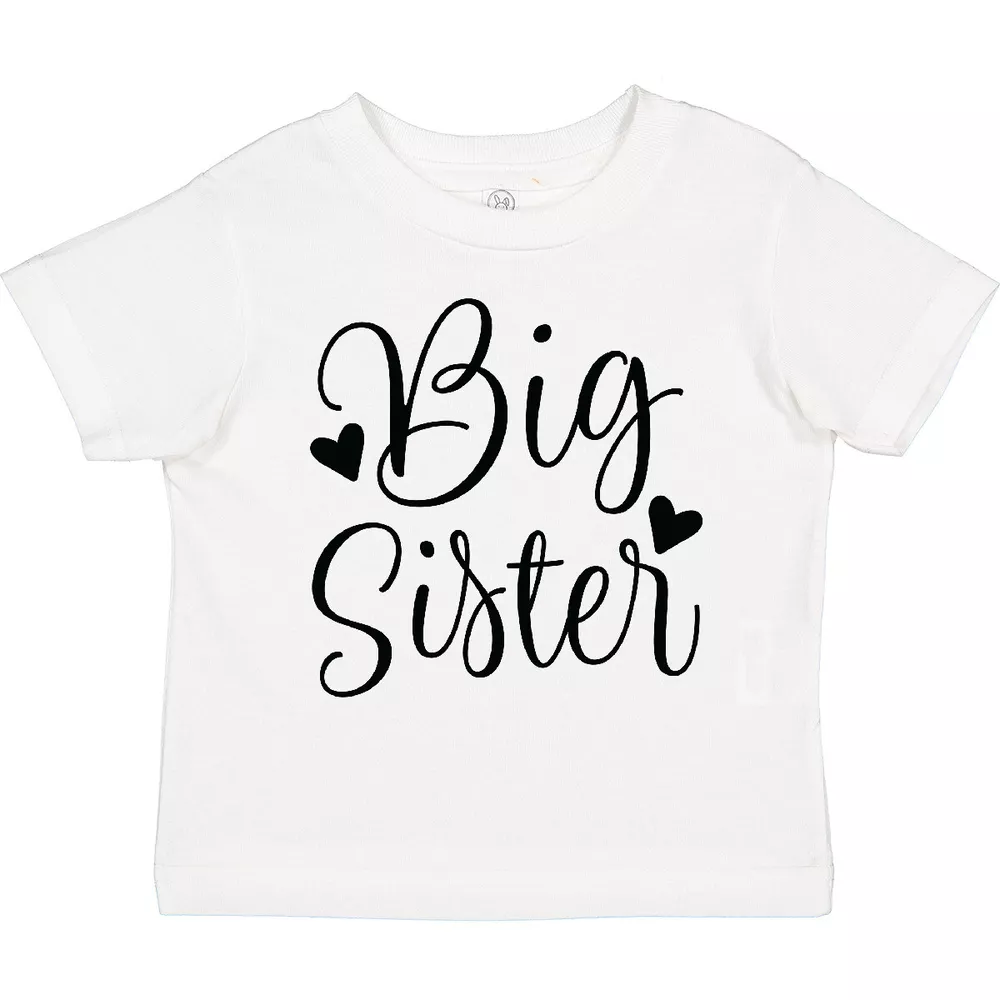 Big Sister Girls Cute Announcement Toddler T-Shirt Sis Siblings Childs Baby Clothing, Cute Baby ...