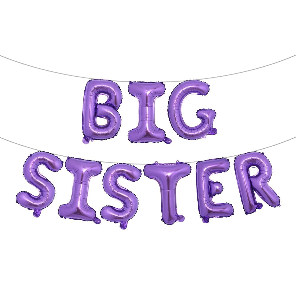 Big Sister Letter Script Balloons | Cheers Balloons | Baby Shower Party ...