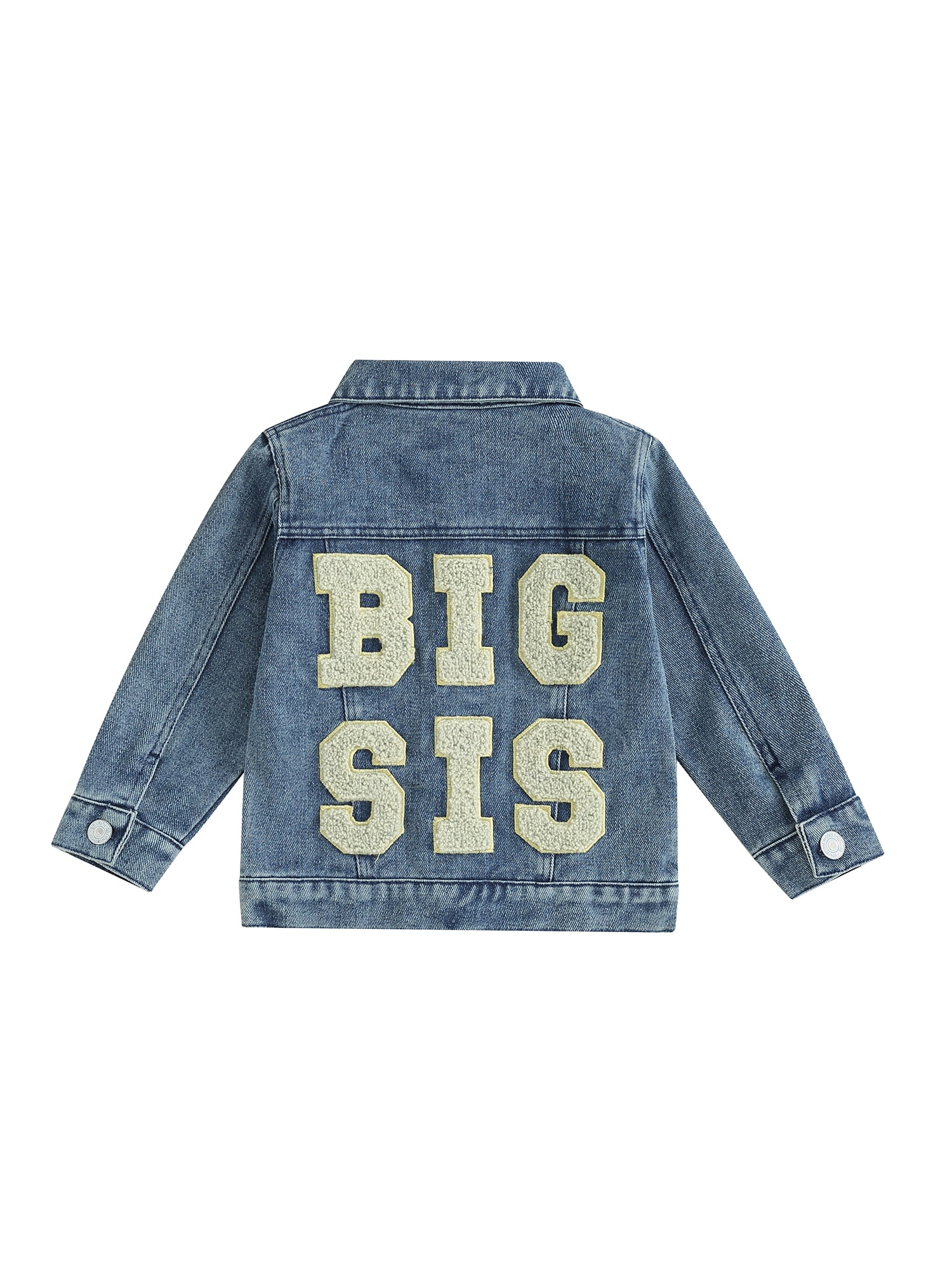 Big Sister Little Sister Matching Outfit Baby Girl Denim Jackets Long ...