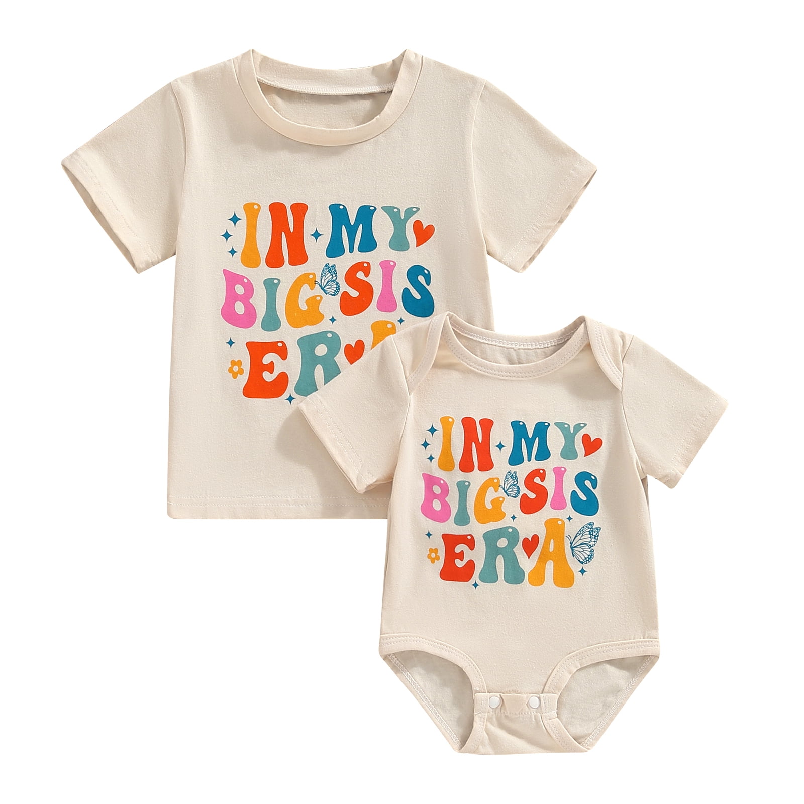 Big Sister Little Sister Matching Outfits Kids Baby Girl Summer Clothes ...